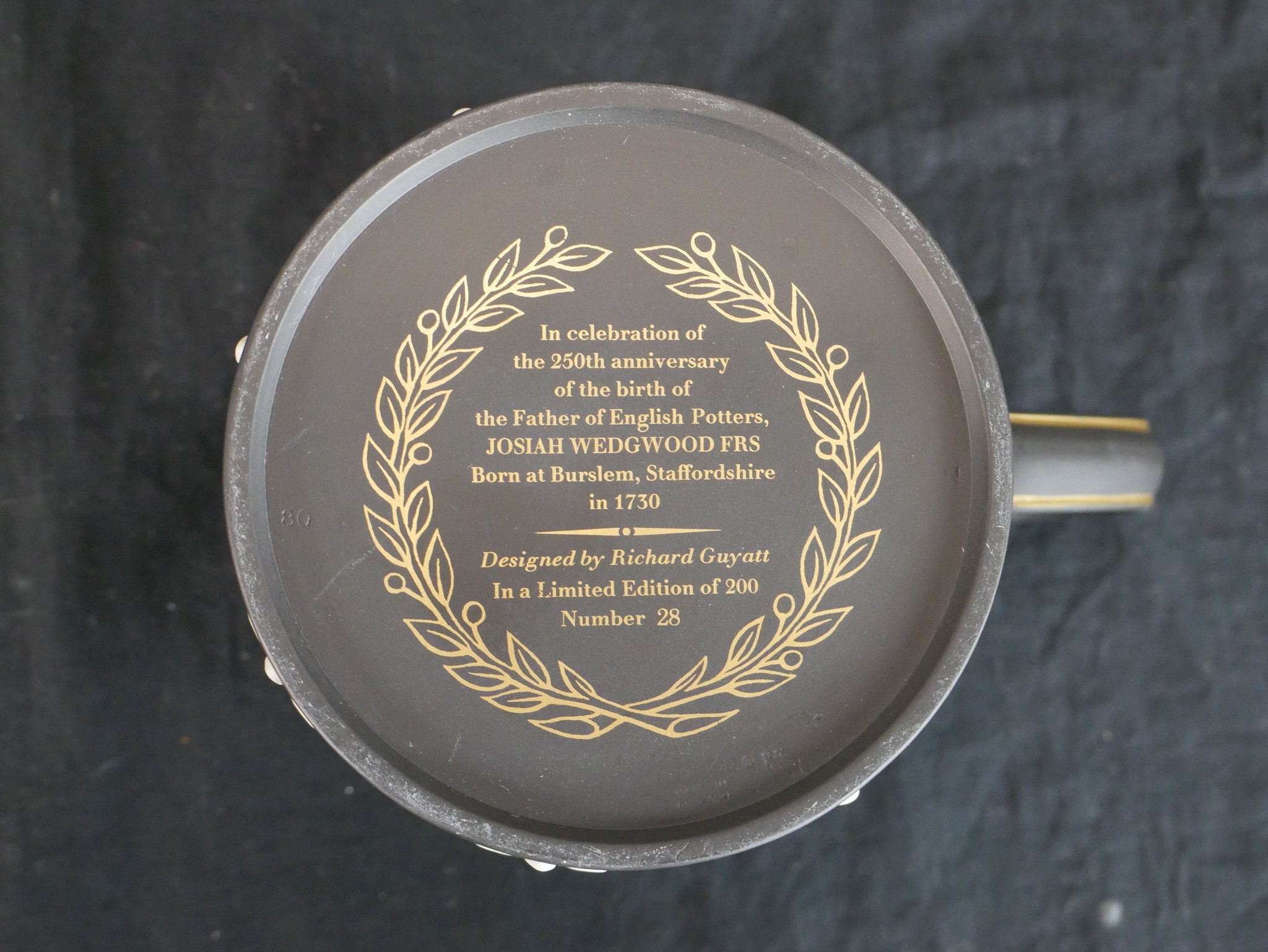 A limited edition Wedgwood porcelain tankard designed by Richard Guyatt ...
