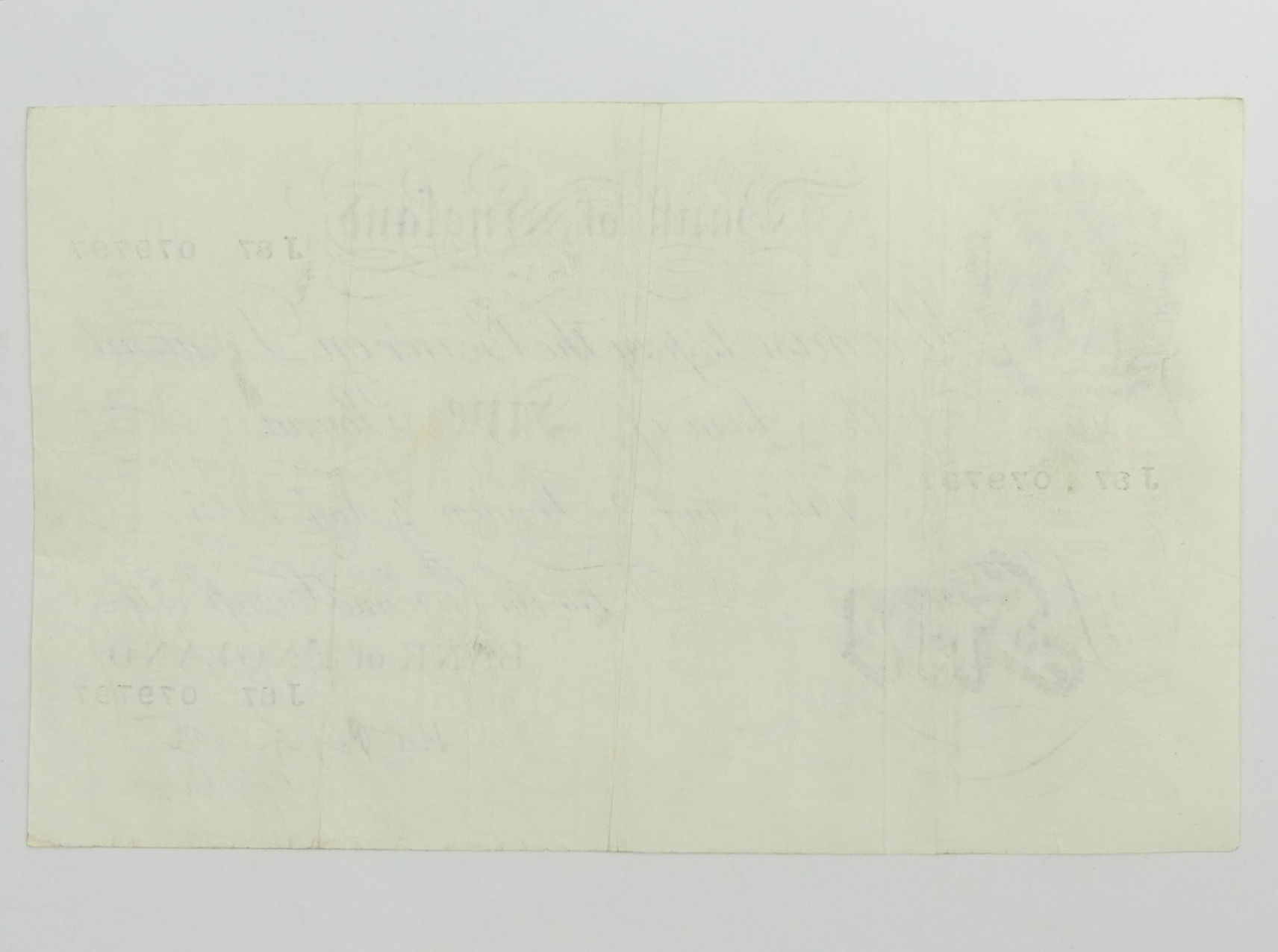 Bank of England Peppiatt five pounds note, 1945. UK Postage £5.