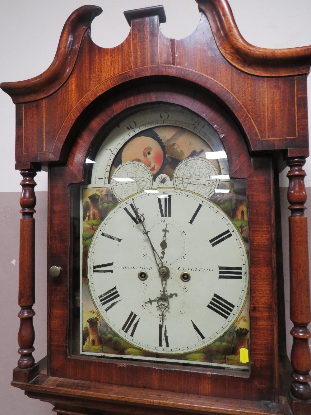 EDWARD DRAKEFORD - CONGLETON - A 19TH CENTURY OAK AND MAHOGANY LONGCASE ...