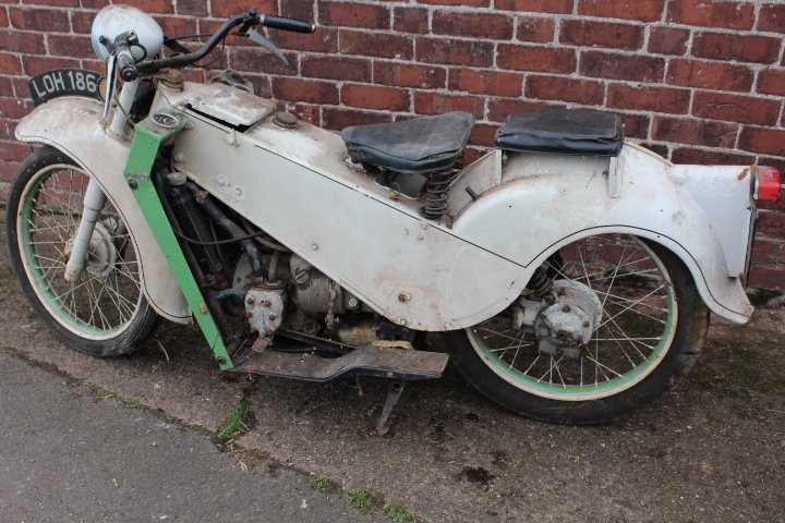 A VELOCETTE MK1 MOTORCYCLE, having pressed steel frame, hand change ...