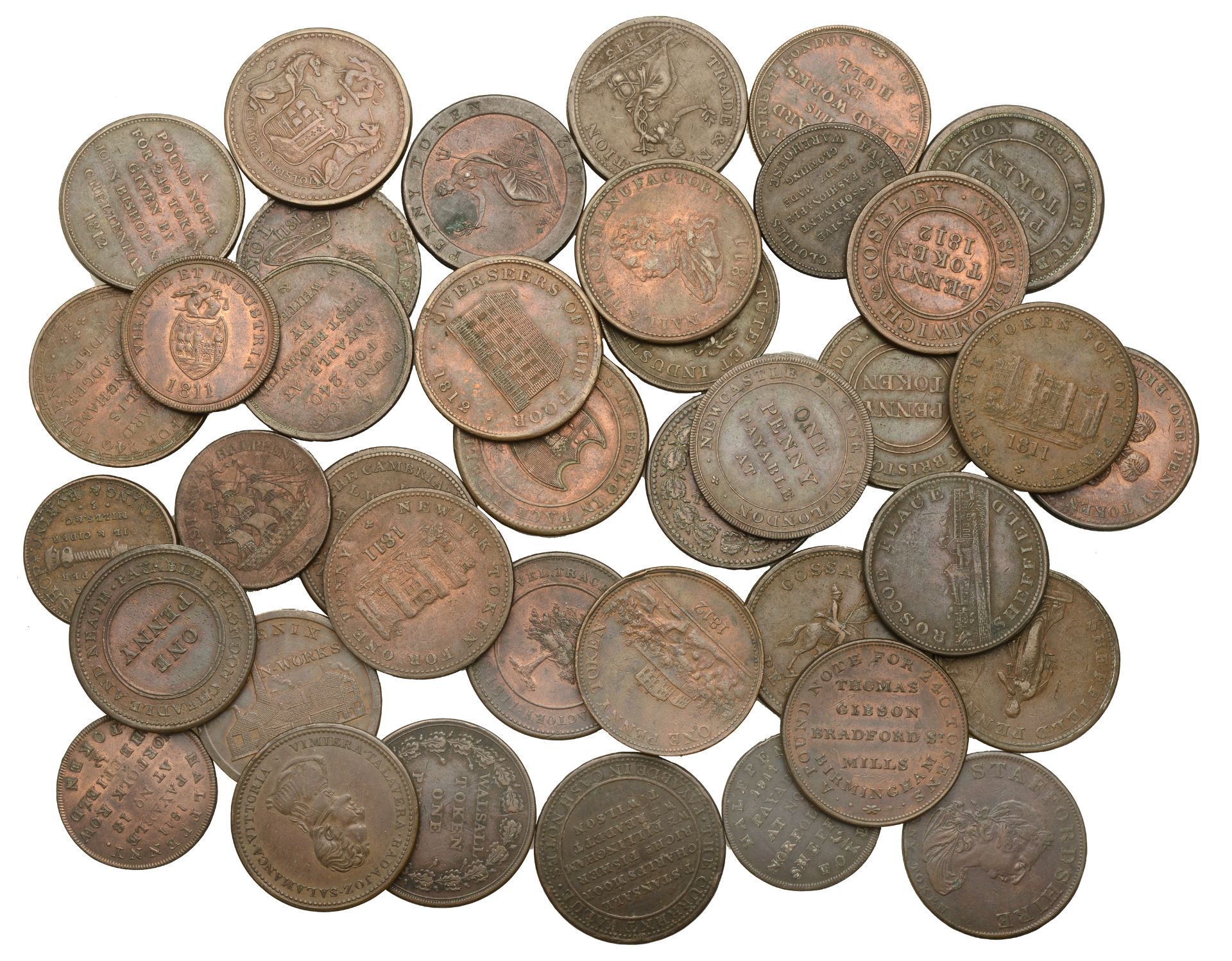 19th Century Tokens, GLOUCESTERSHIRE, Bristol, Bristol Brass & Copper ...