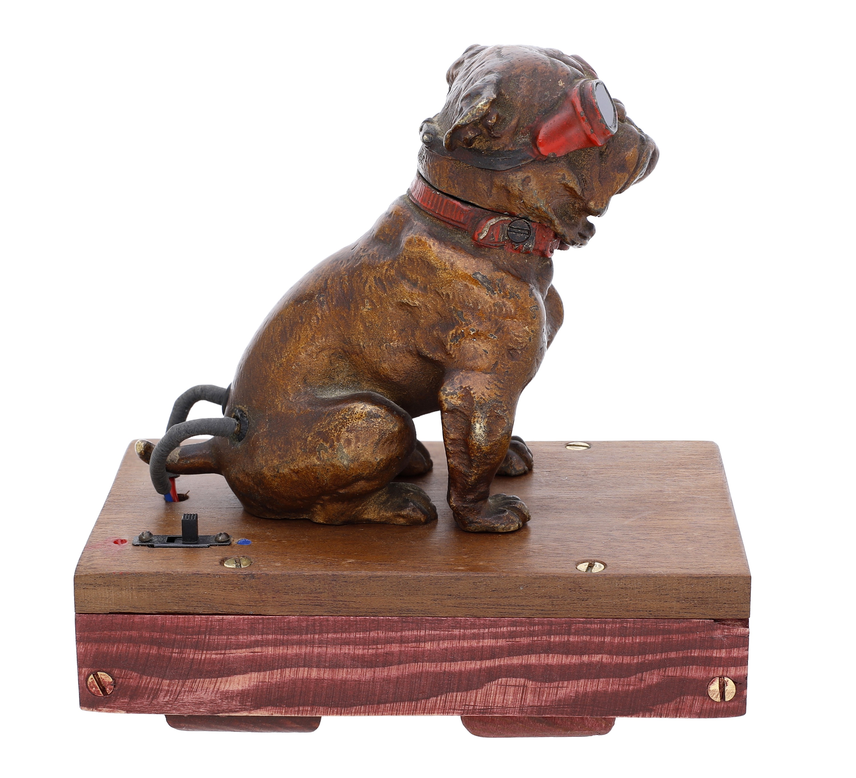 An Austrian cold painted bronze bulldog car mascot, by Carl Kauba ...