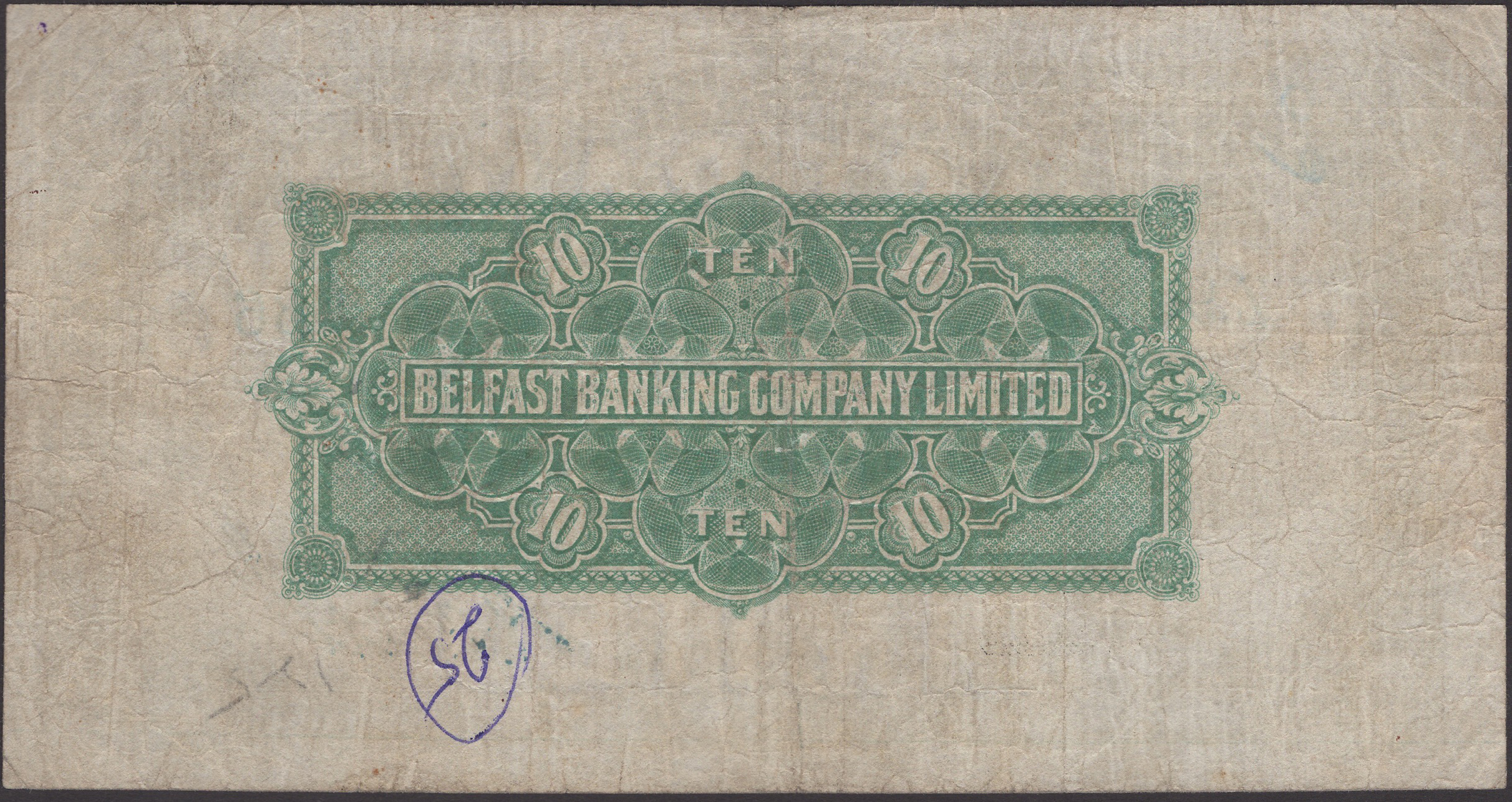 Belfast Banking Company Limited, £10, 9 January 1929, serial number Z ...