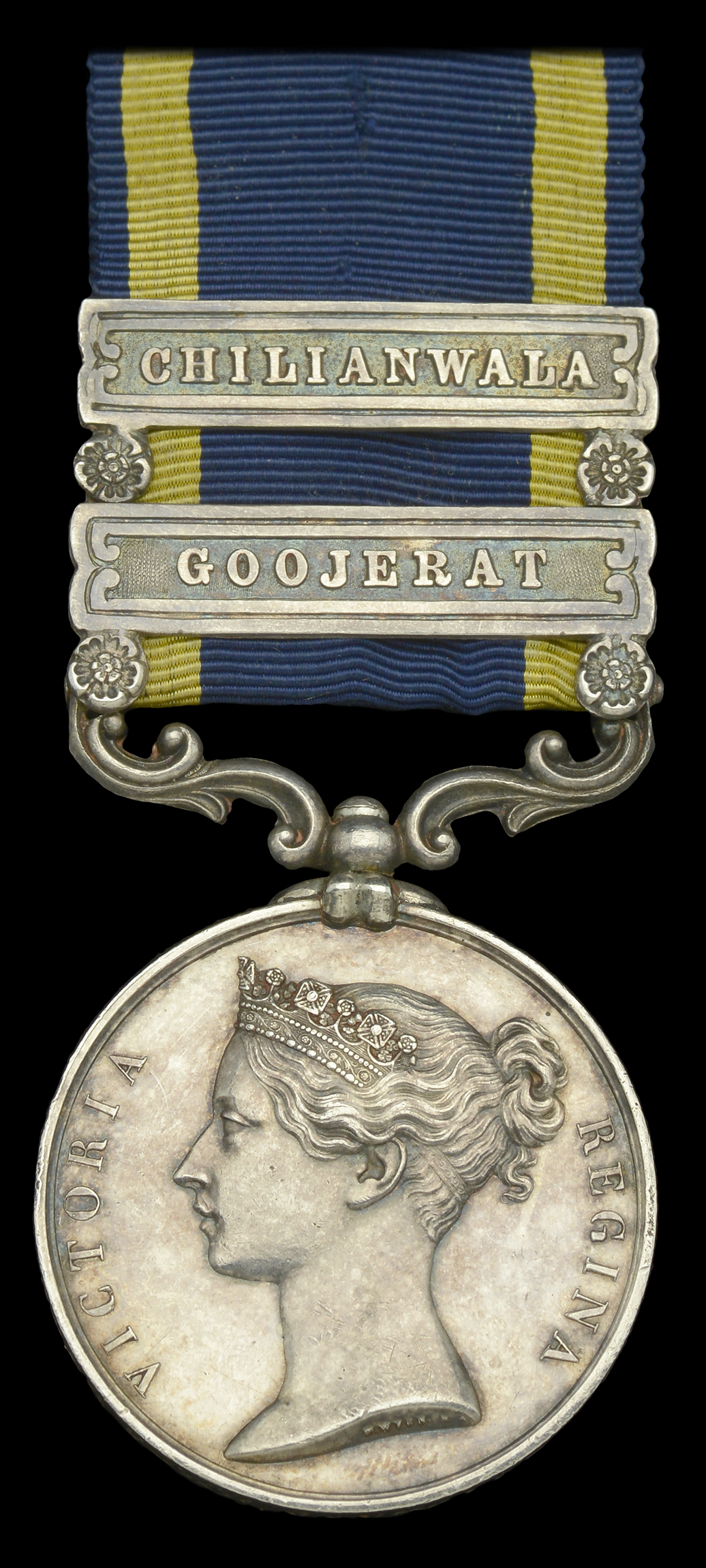 Punjab 1848-49, 2 clasps, Chilianwala, Goojerat (Rough Rider John ...