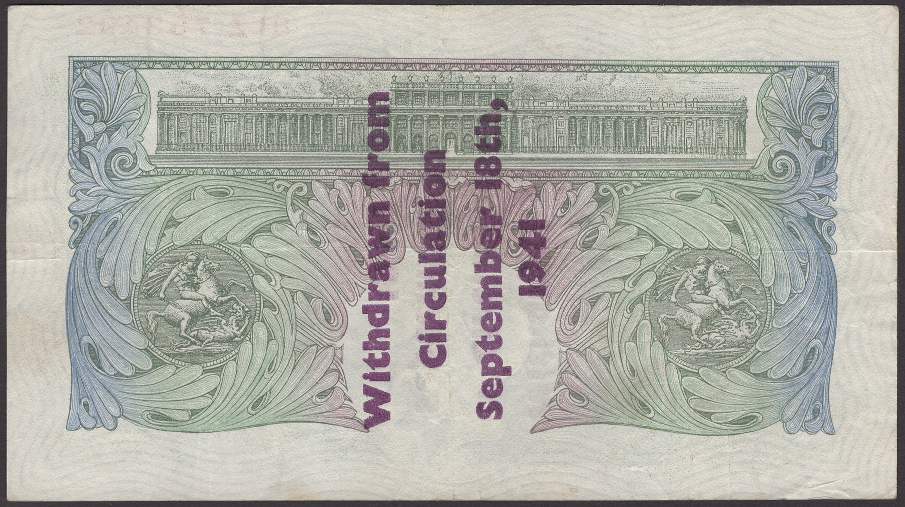 Bank of England, Kenneth O. Peppiatt, Guernsey overprint, £1, 18 ...