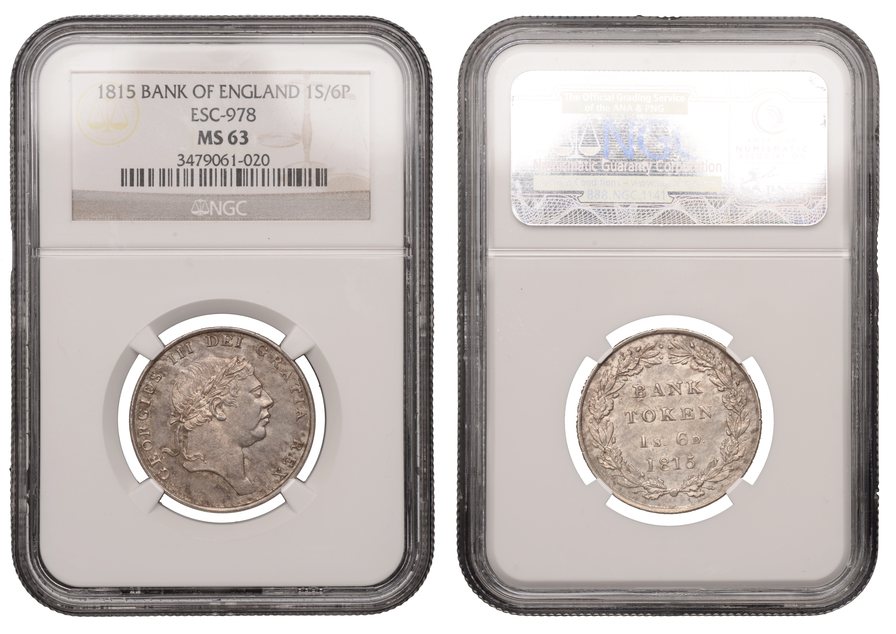 George III (1760-1820), Bank of England, Eighteen Pence, 1815 (ESC 2122 ...