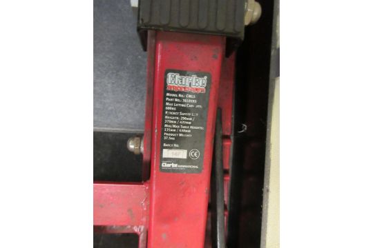 Clarke Strong Arm mobile hydraulic lift, model CML5, serial no. 7610193 ...