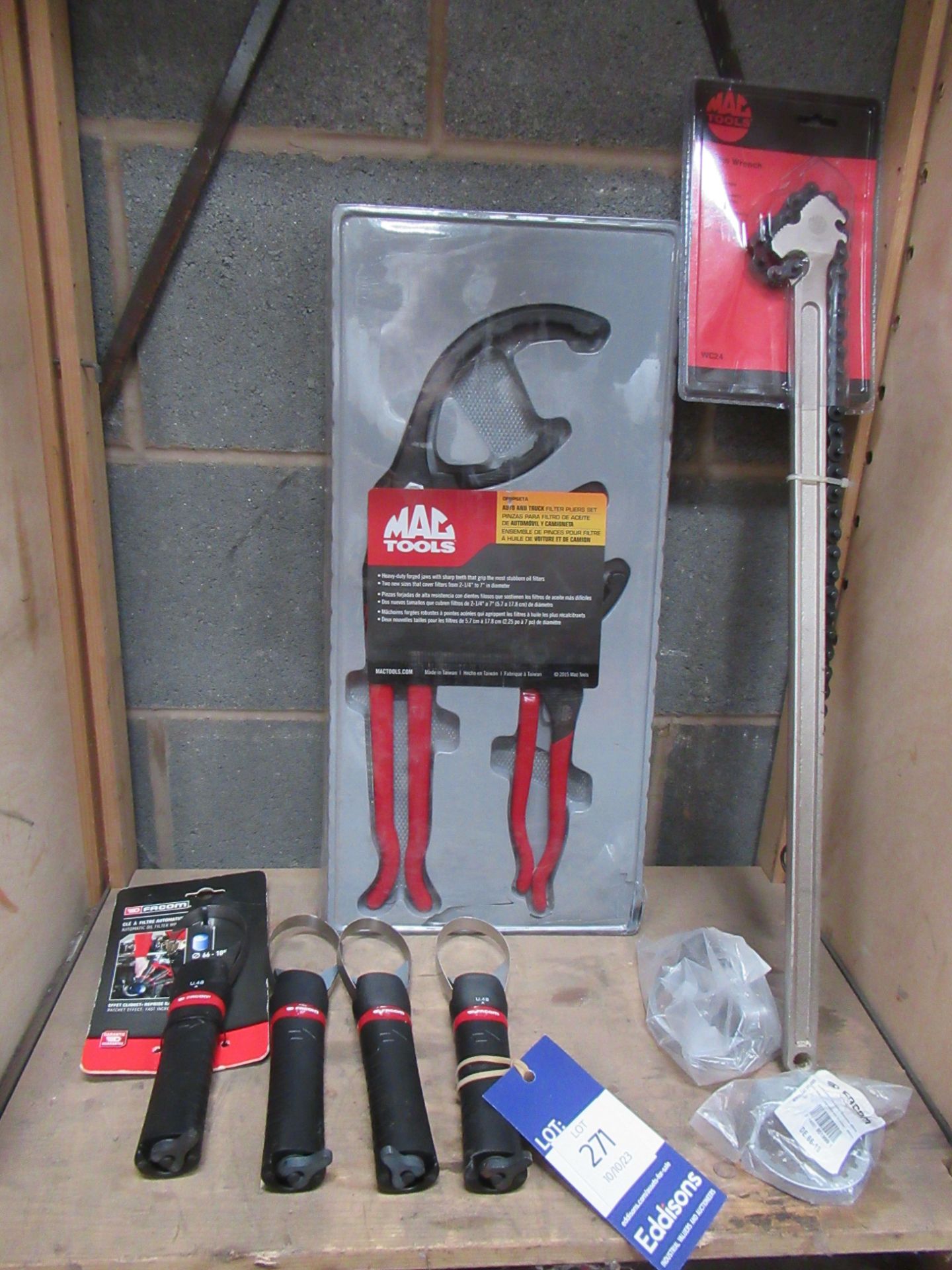 MAC Tools 24" Chain Wrench, Filter Pliers Set, Oil Filter Wrenches and ...