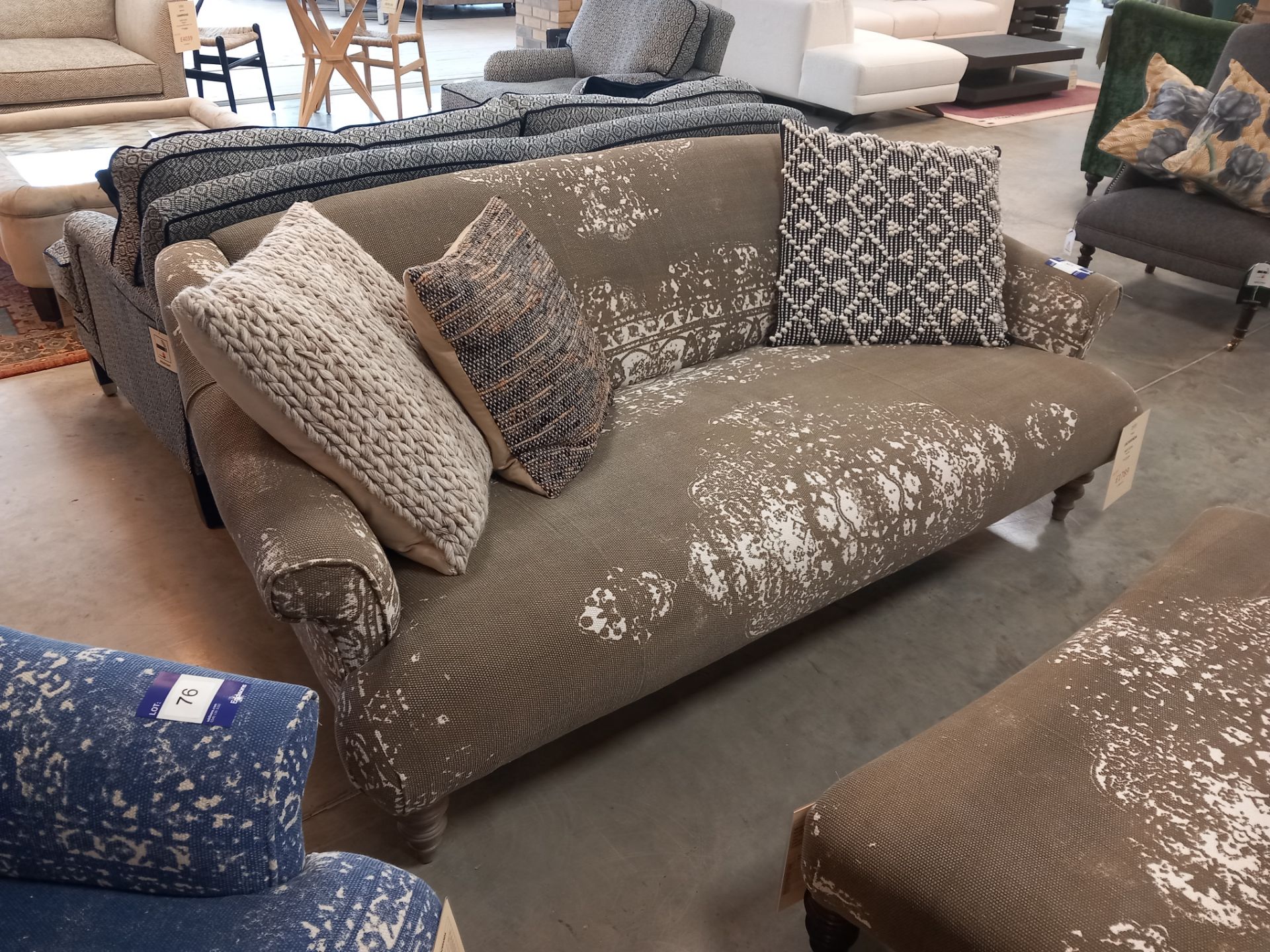 Tetrad Jacaranda Midi Sofa 1230mm x 700mm, RRP £2529 with footstool RRP ...
