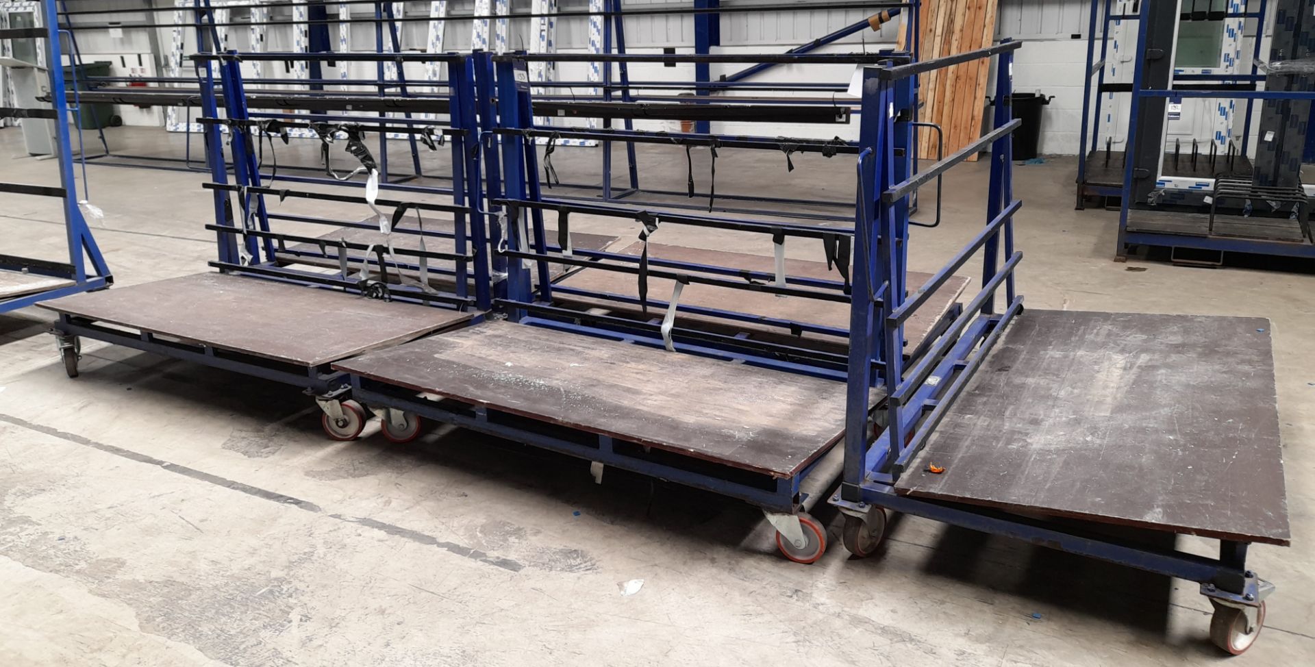 5 x Sheet stock trolleys (App. 1800 x 900)
