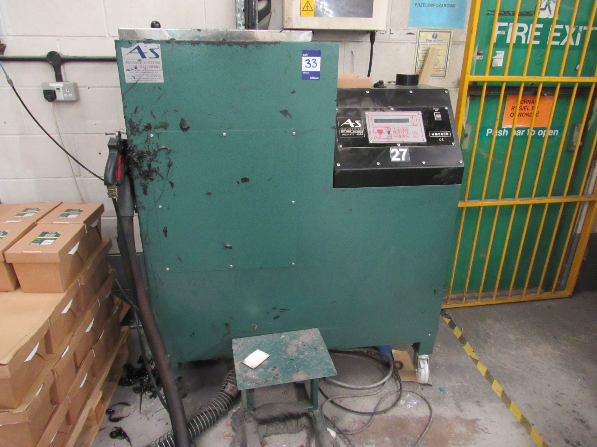 Advance Systems HM5000 hot melt machine, with application gun, Machine ...