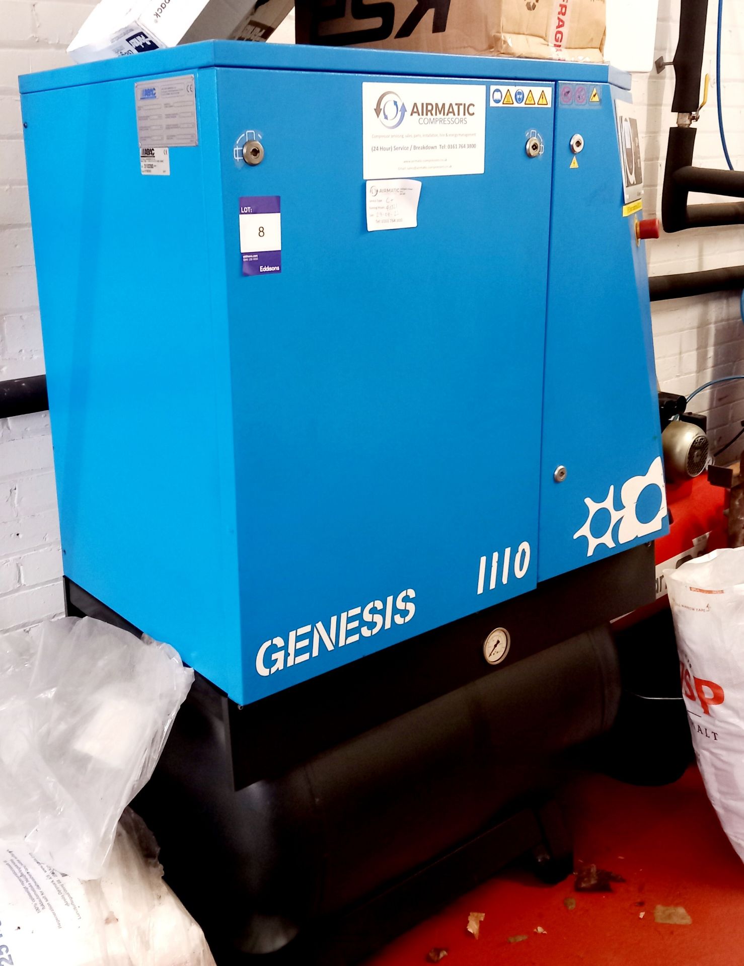 Abac Genesis 1110 packaged compressor serial number 990280-0001 (2007)