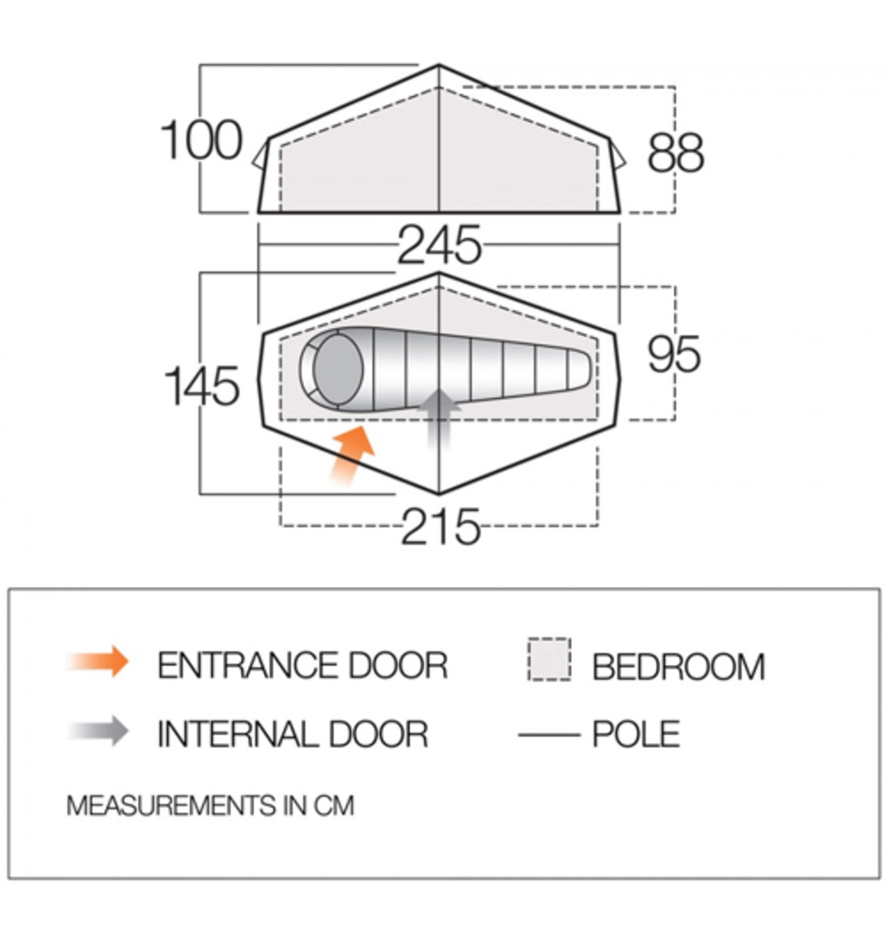 Vango Nevis 100 Solo Pole Trekking Tent – 3000 Hydrostatic Head, quick ...