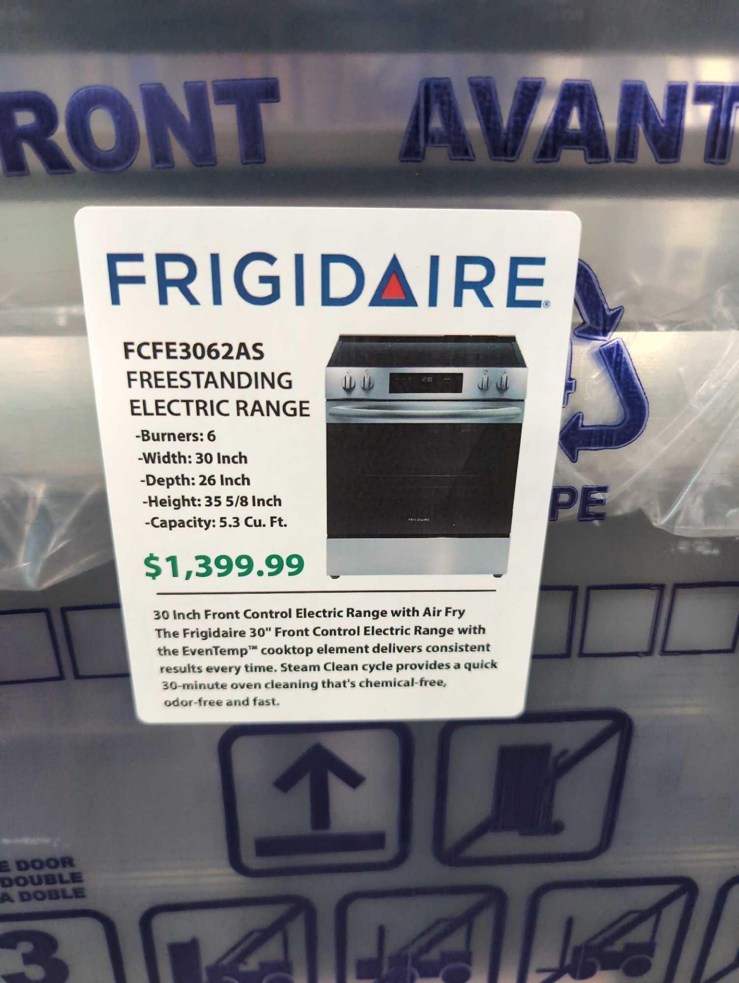 Fridgidaire Freestanding Electric Range FCFE3062AS