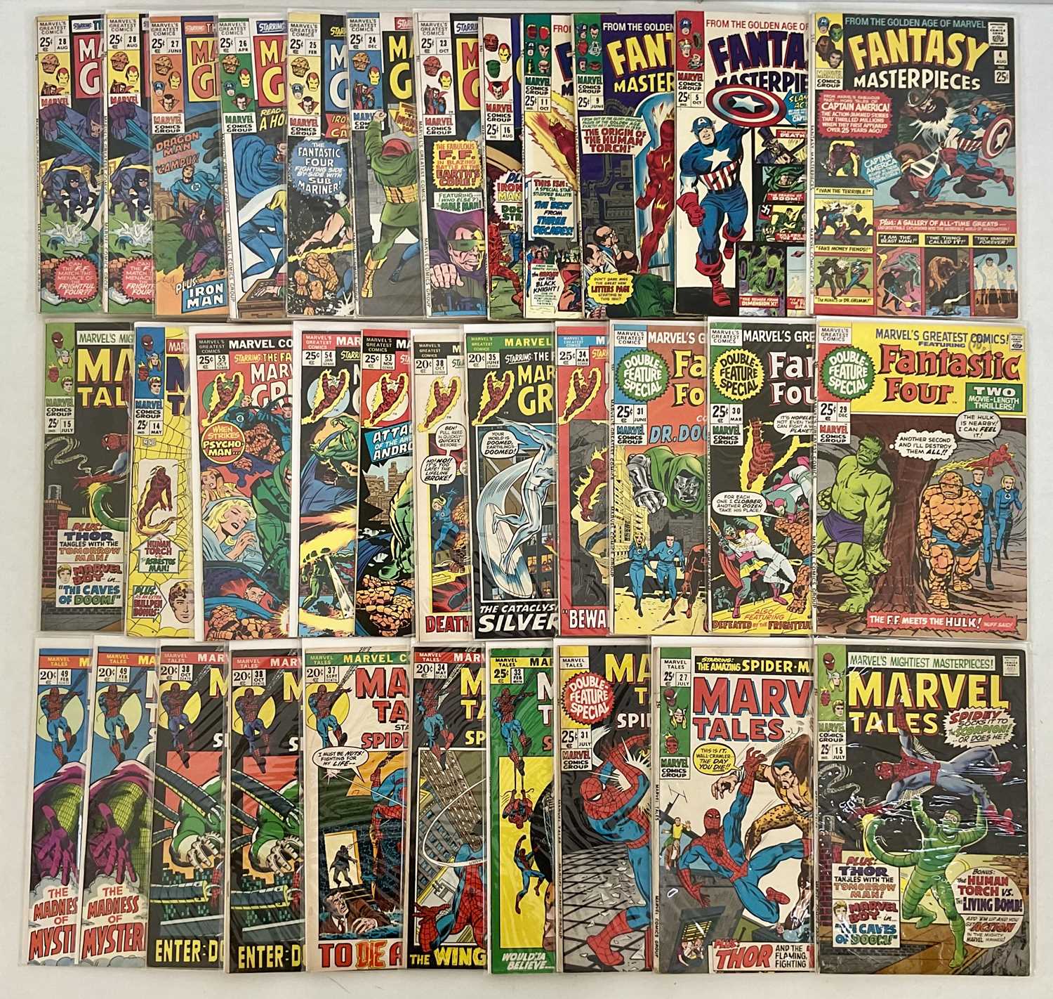 MARVEL REPRINTS LOT (33 in Lot) - Includes FANTASY MASTERPIECES #4, 5 ...
