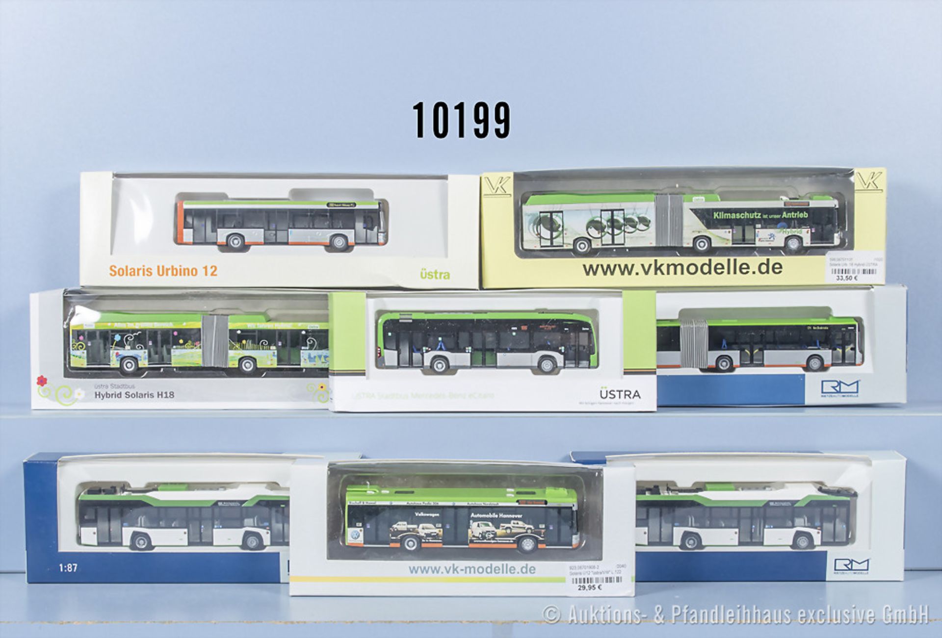 8 H0 Modellfahrzeuge und Sets, Busmodelle, Rietze Modelle, Üstra und VK ...