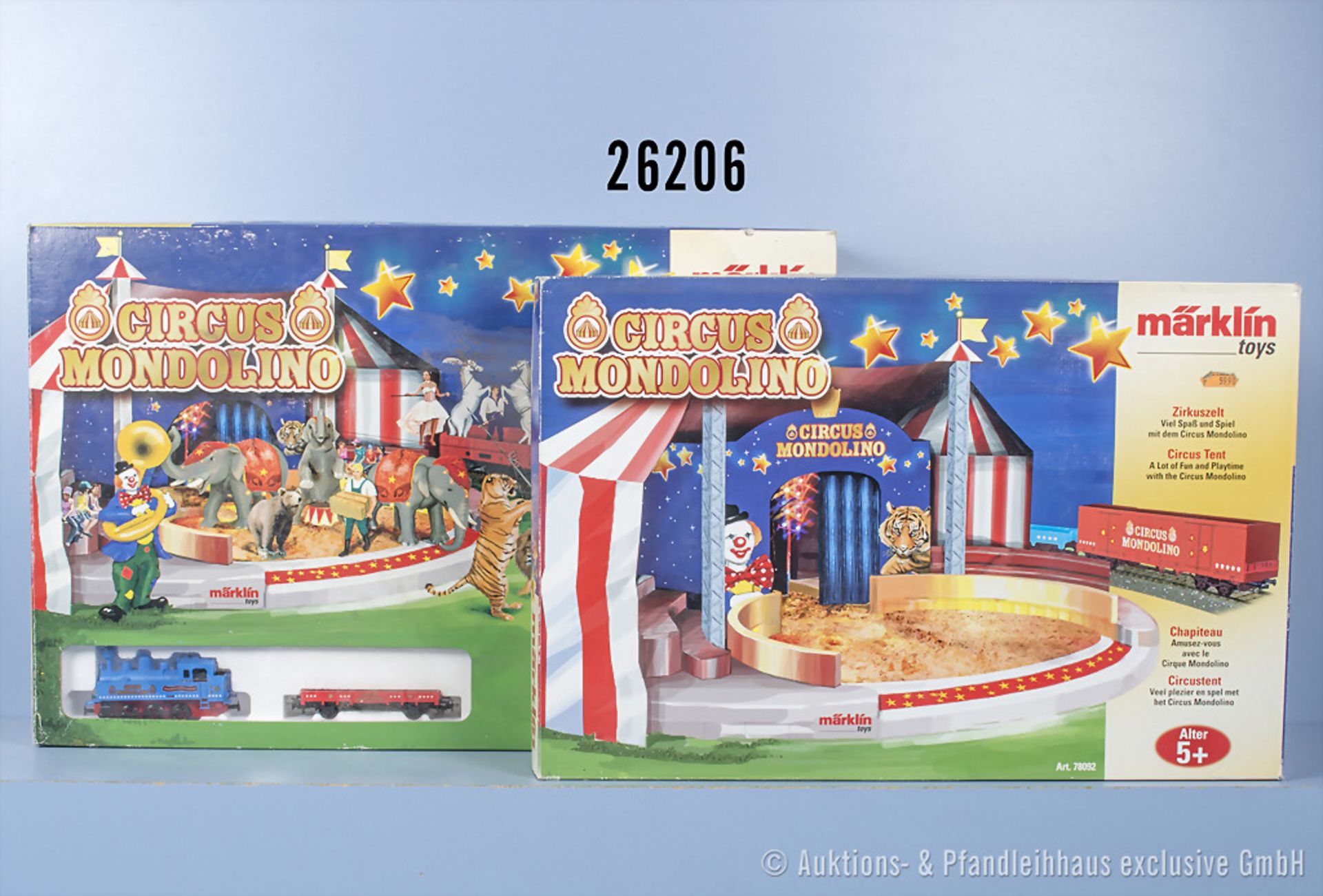 Märklin H0 29410 Startset Cirkus Mondolino mit Tenderlok, 4 Güterwagen ...