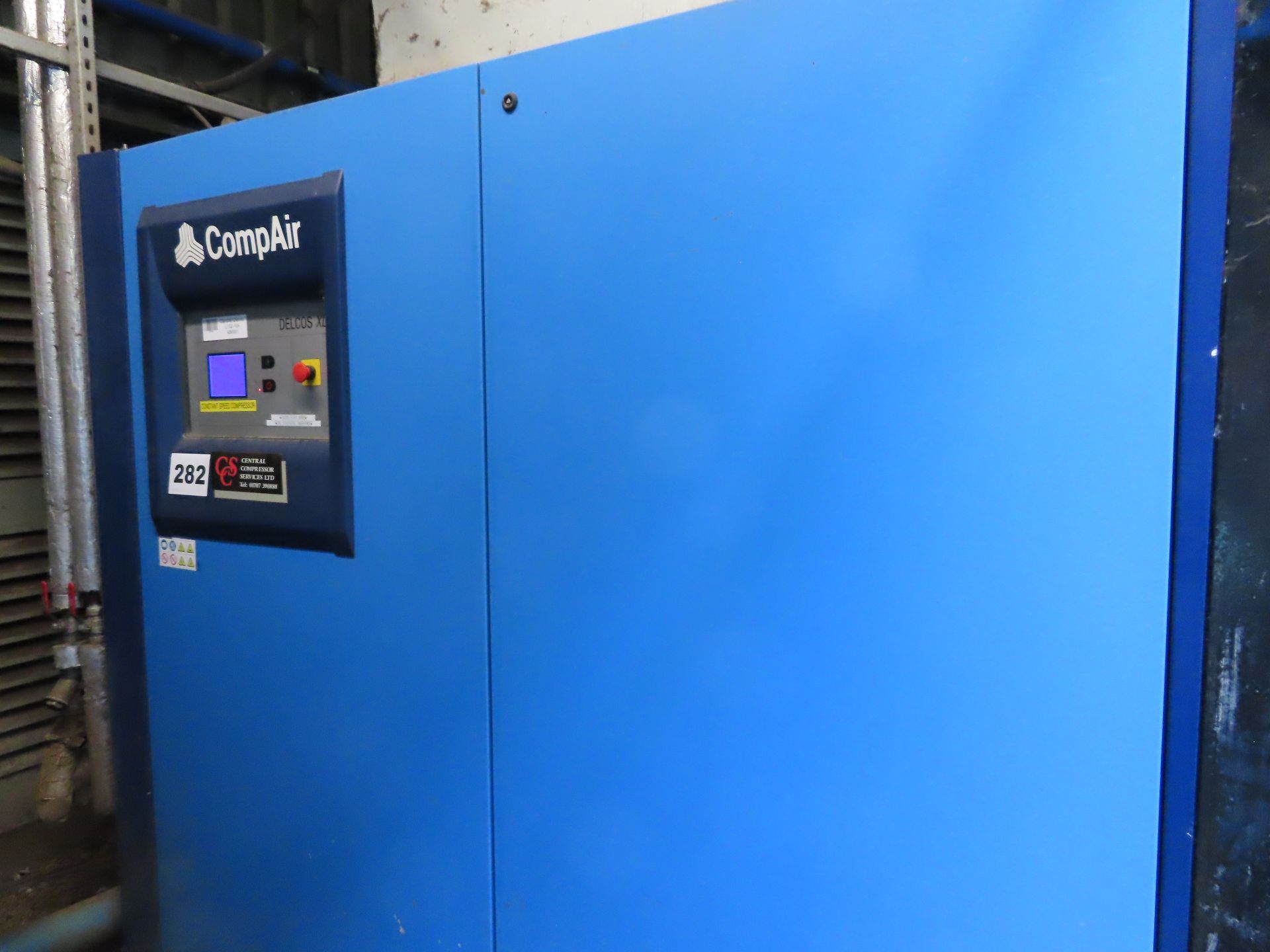 1 x Compair Delcos compressor complete with exhaust ducting and axil ...