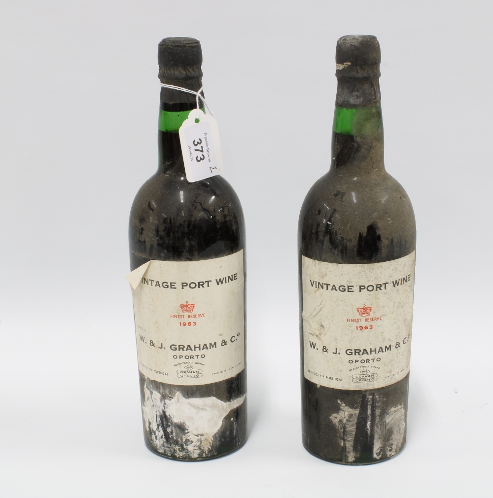 W & J Graham & Co, Oporto, Vintage Port Wine Finest Reserve 1963, two ...