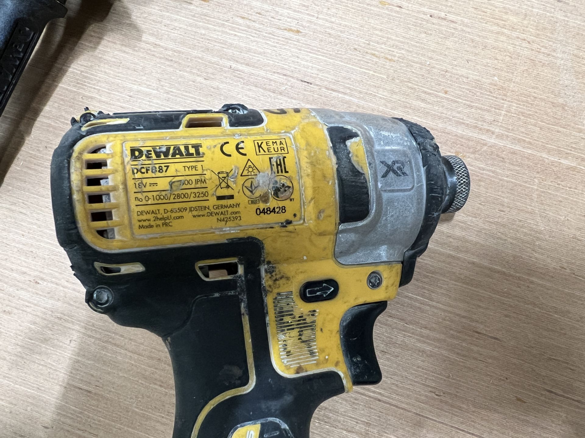 5x (no.) DeWalt, DCF887 18v XR brushless battery impact driver with 1x ...