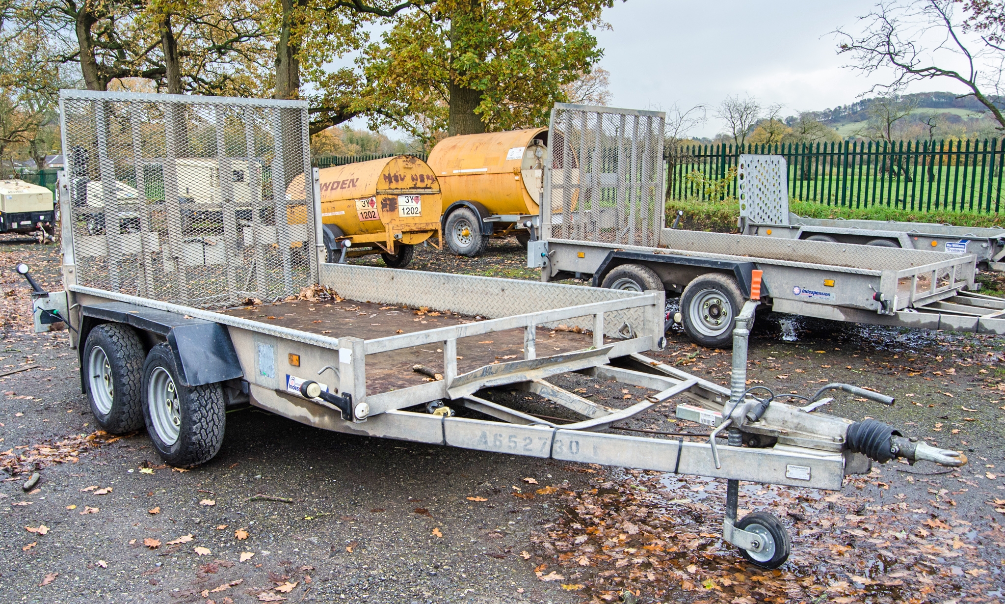 Indespension 10ft x 6ft tandem axle plant trailer S/N: 117661 A652730