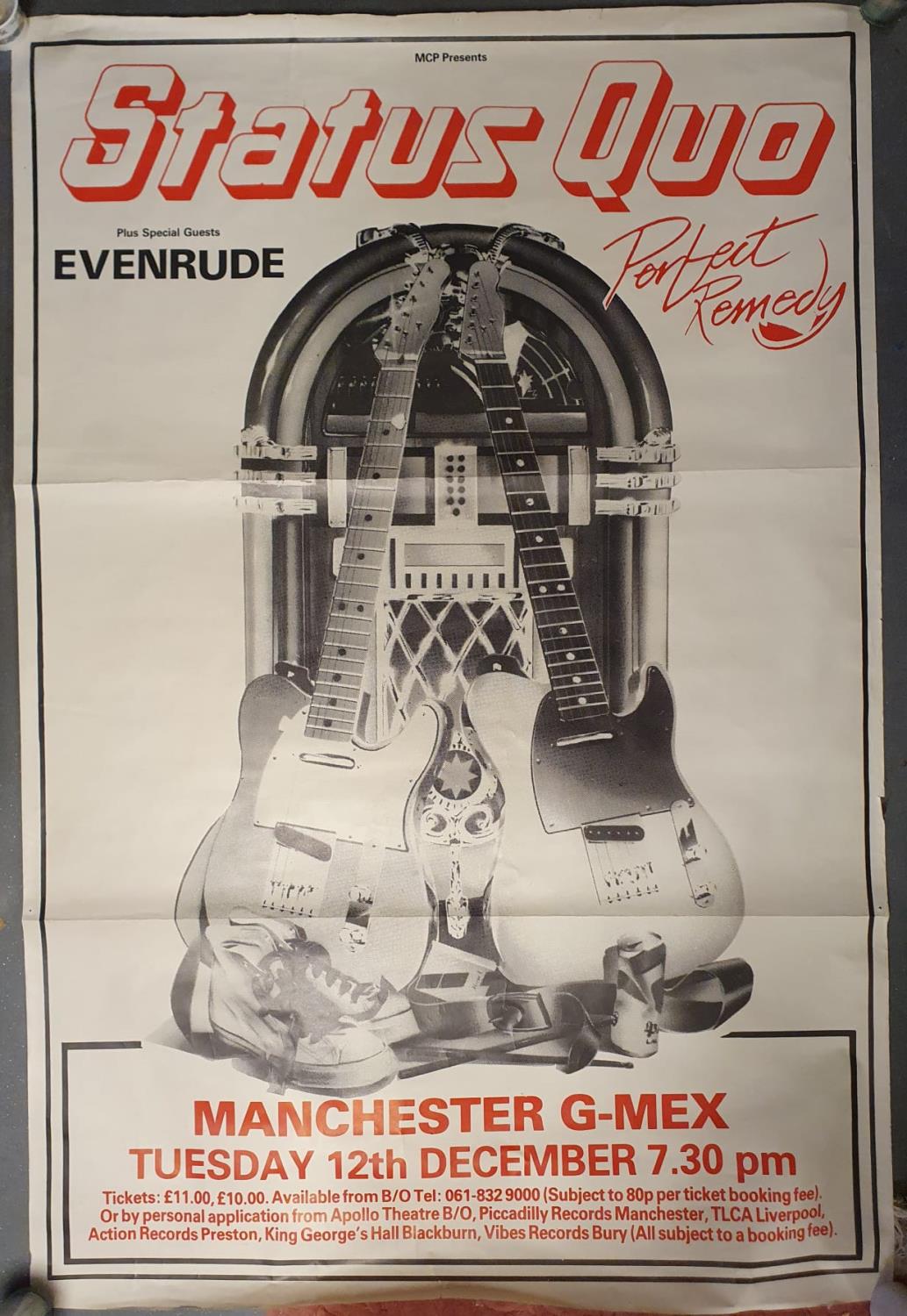 Status Quo Memorabilia inc Farewell Frantic Four Tour pack, manchester ...