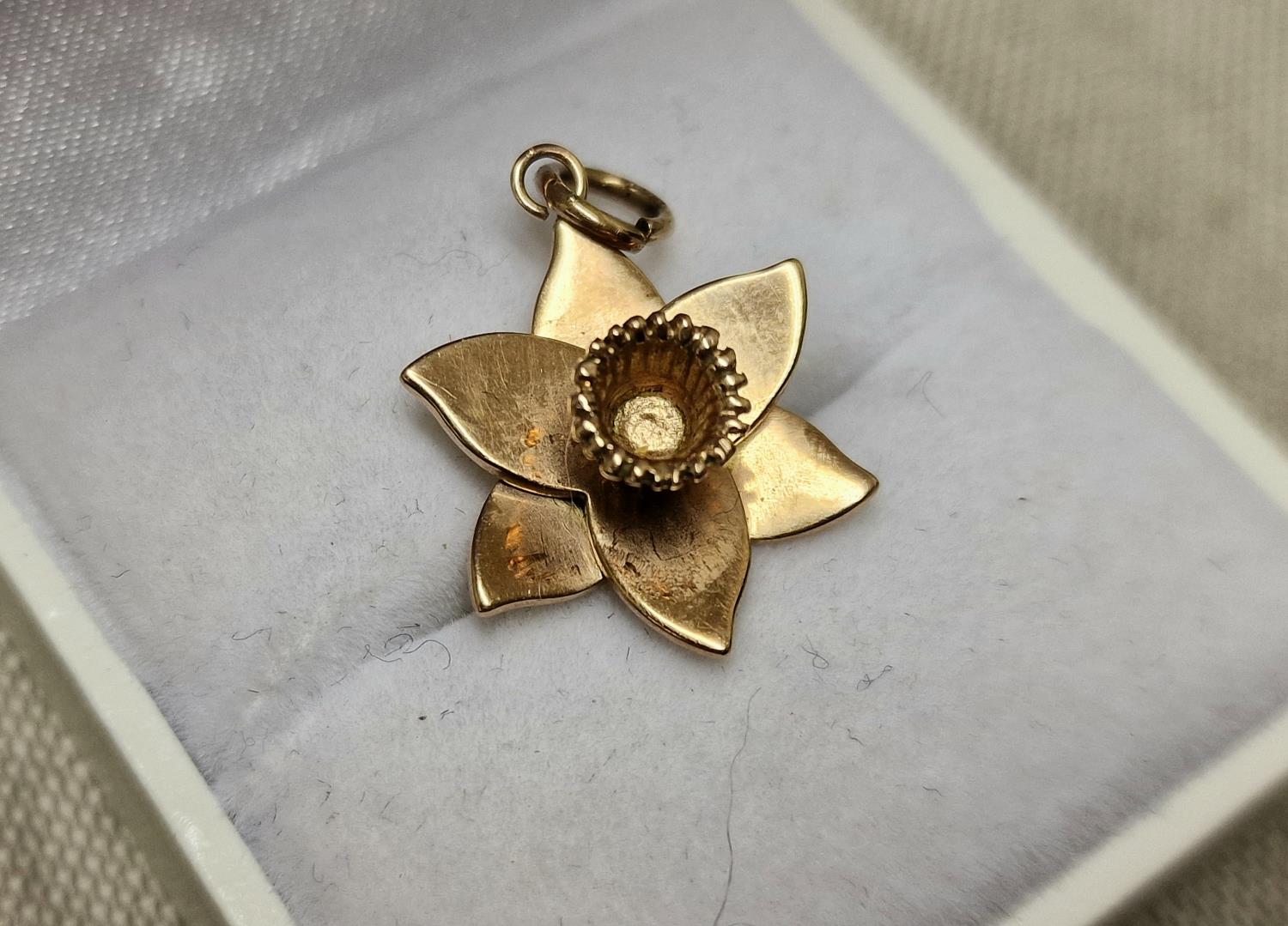 9ct Rose Gold Clogau Daffodil pendant made from Welsh mined gold ...