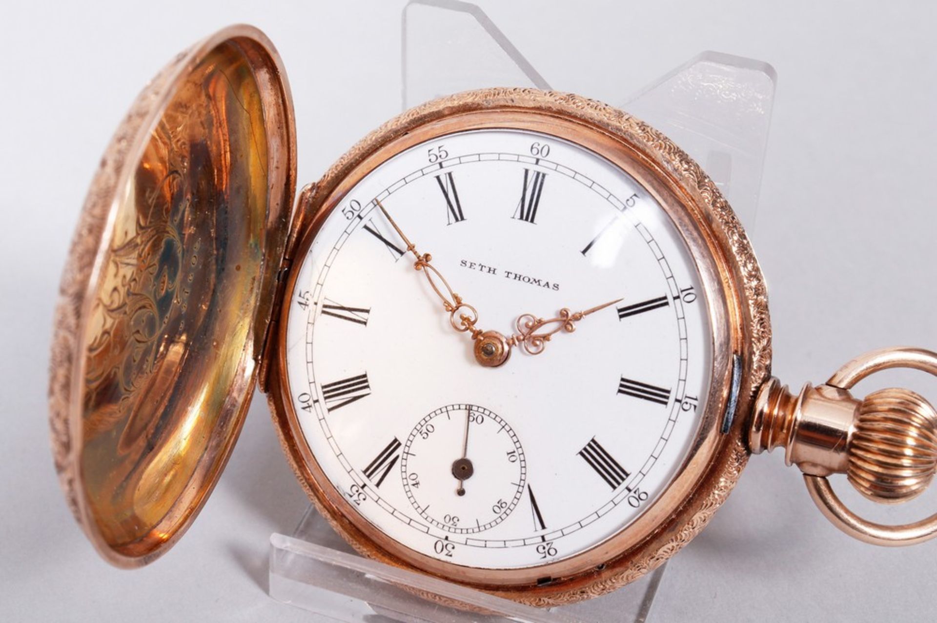 Sehr seltene amerikanische Taschenuhr von 1894, Seth Thomas, Thomaston ...