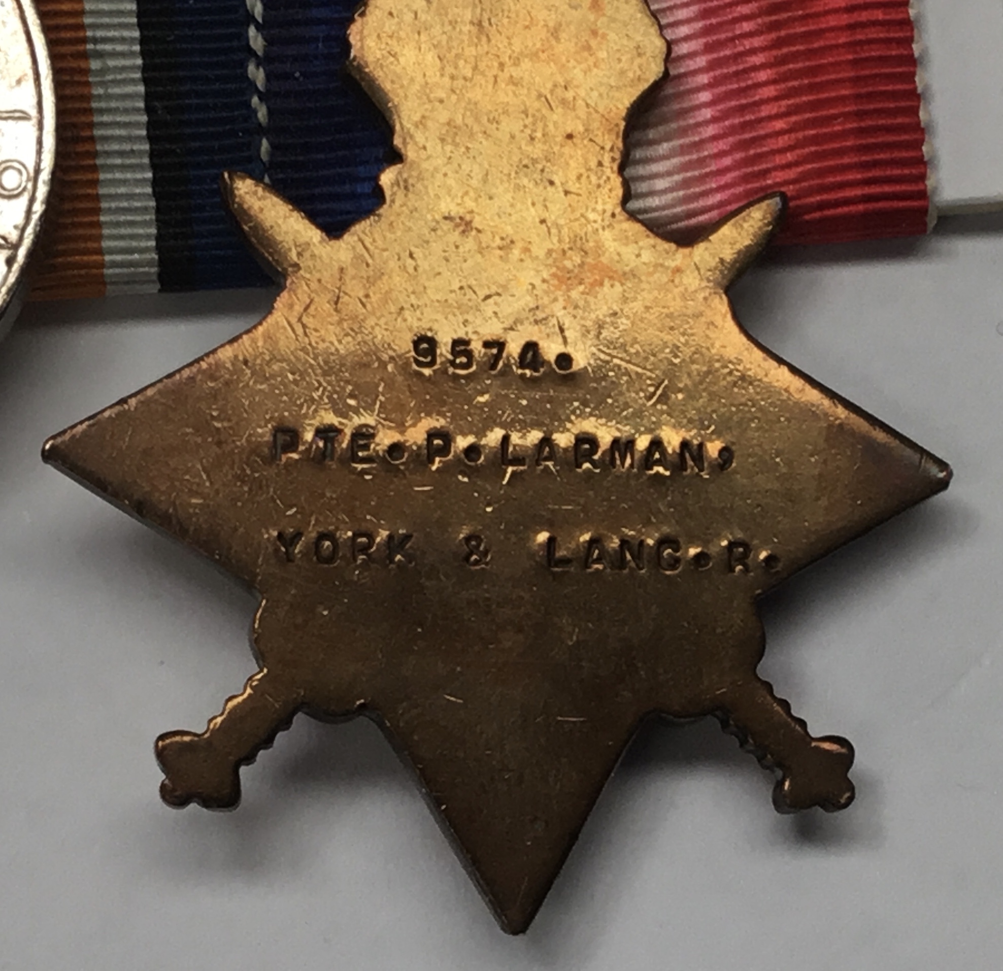 A WW1 1915 star / Long Service medal group, awarded to 9574 Pte P ...