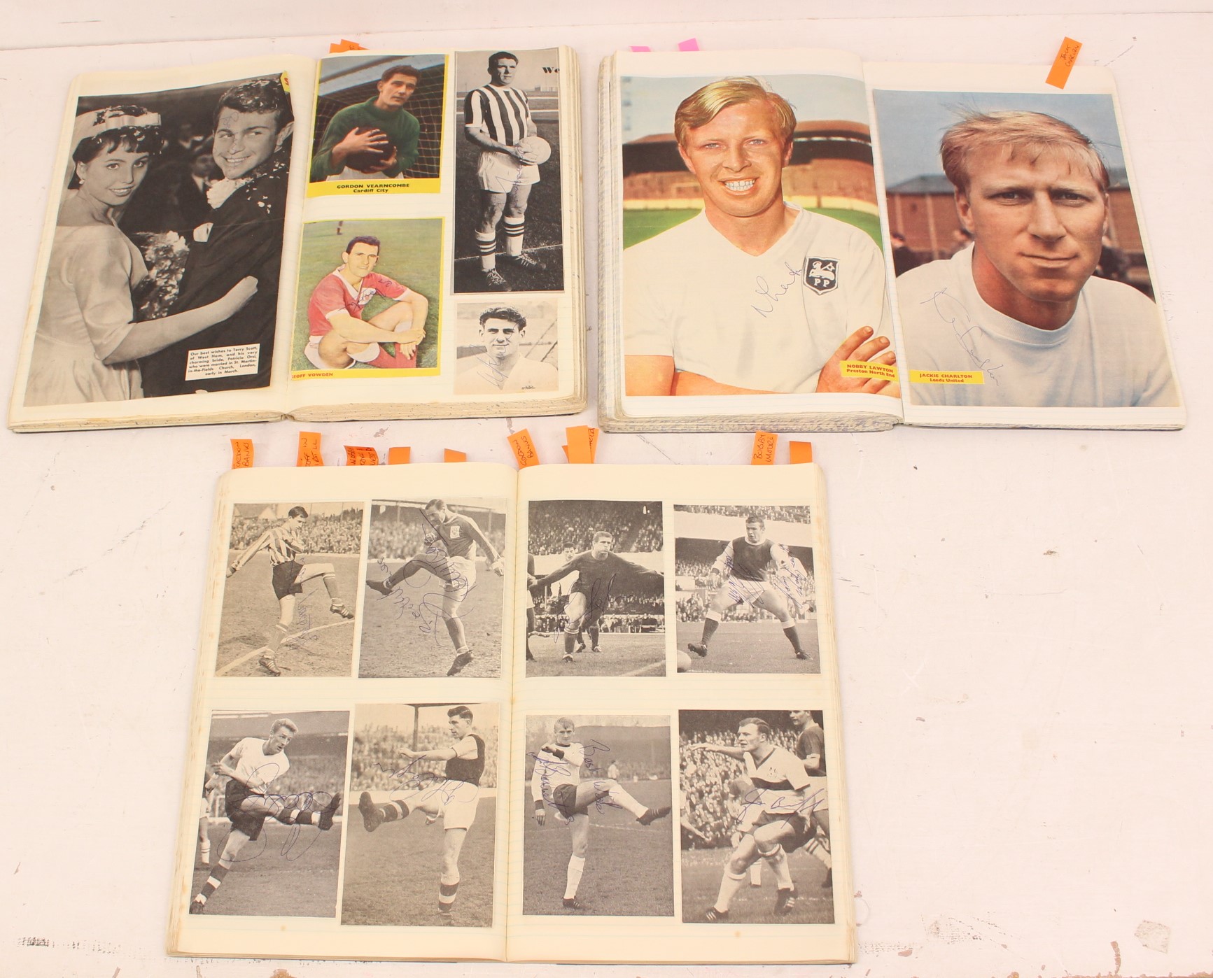 Football: A collection of three scrapbook albums filled with paper ...