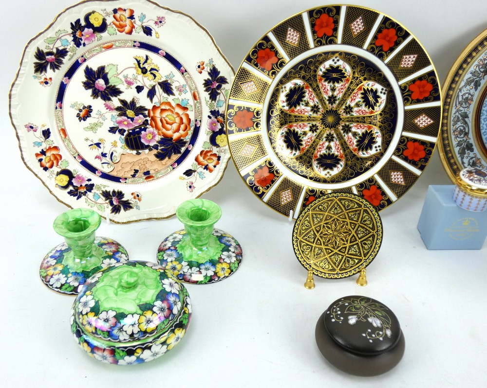 Mixed ceramics to include Royal Crown Derby Imari, Villery & Boch ...