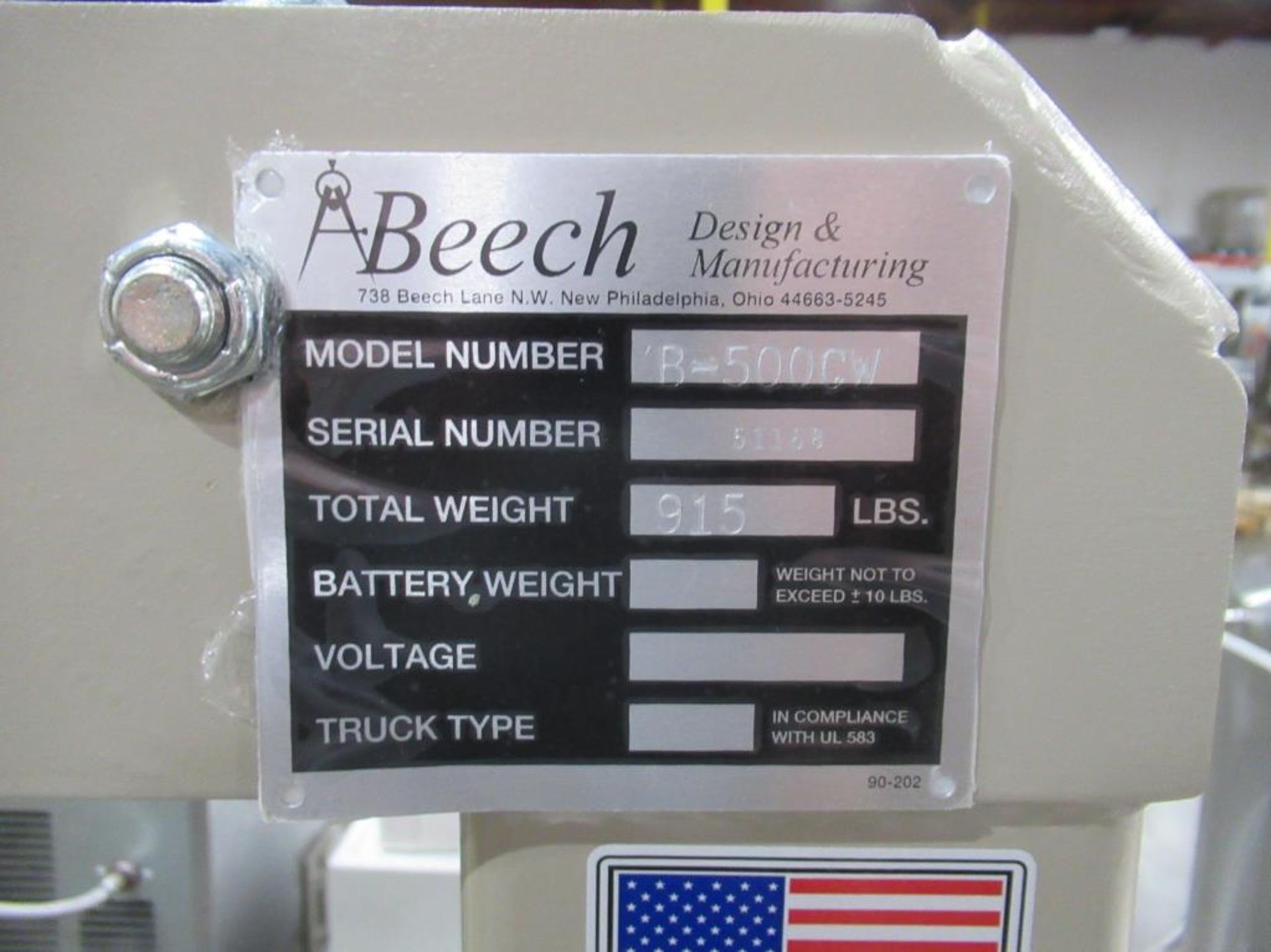 Beech hydraulic mobile cherry picker, model B-500CW, s/n 51168, with ...