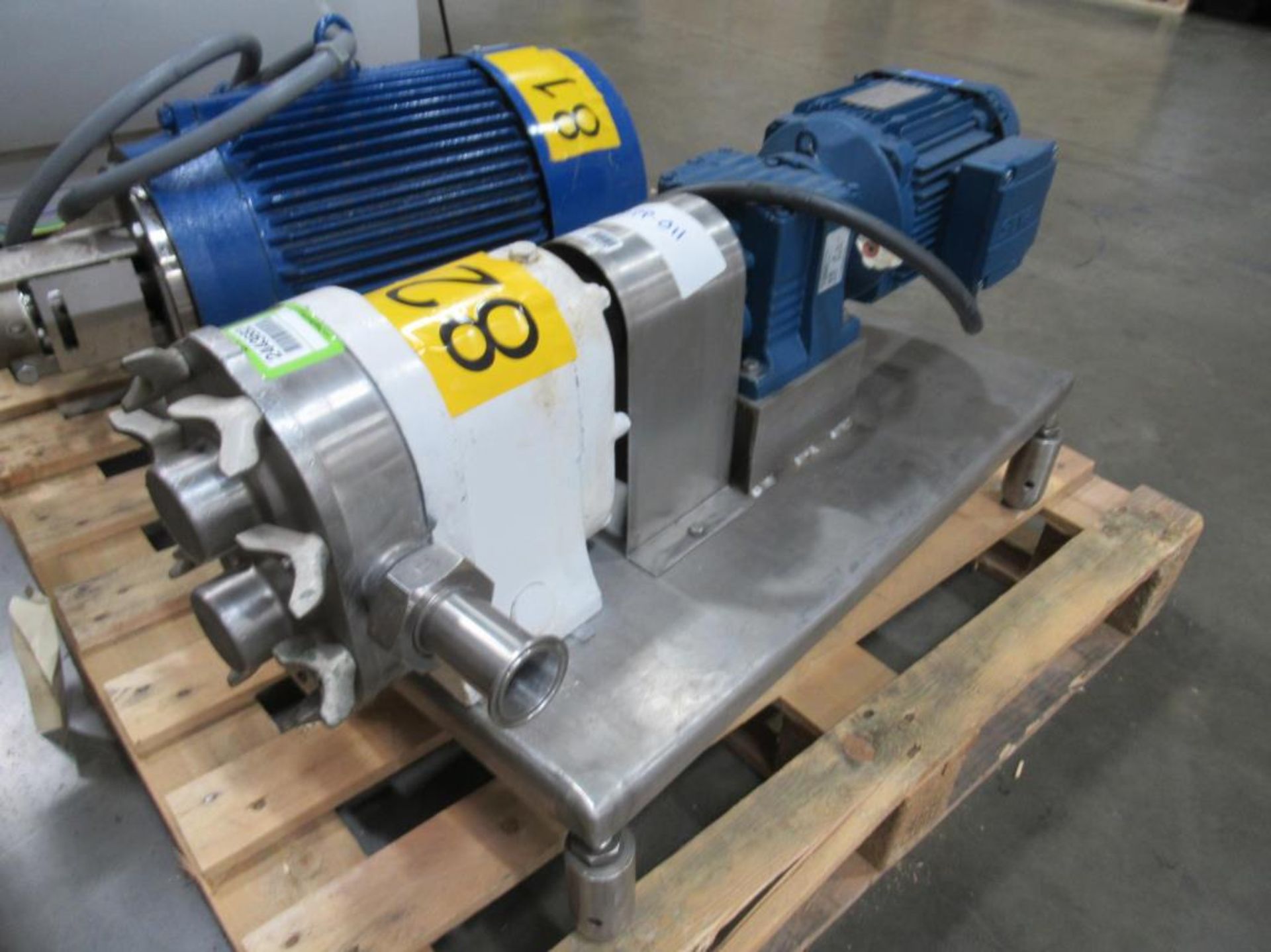 CP or Waukesha positive displacement pump, approx. size 15, with SEW ...