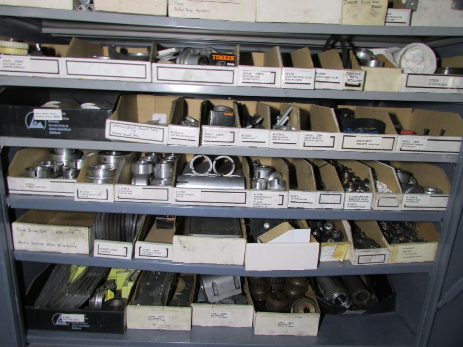 (2) 2-Door Cabinets with Assorted Take-Up Stand Spare Parts