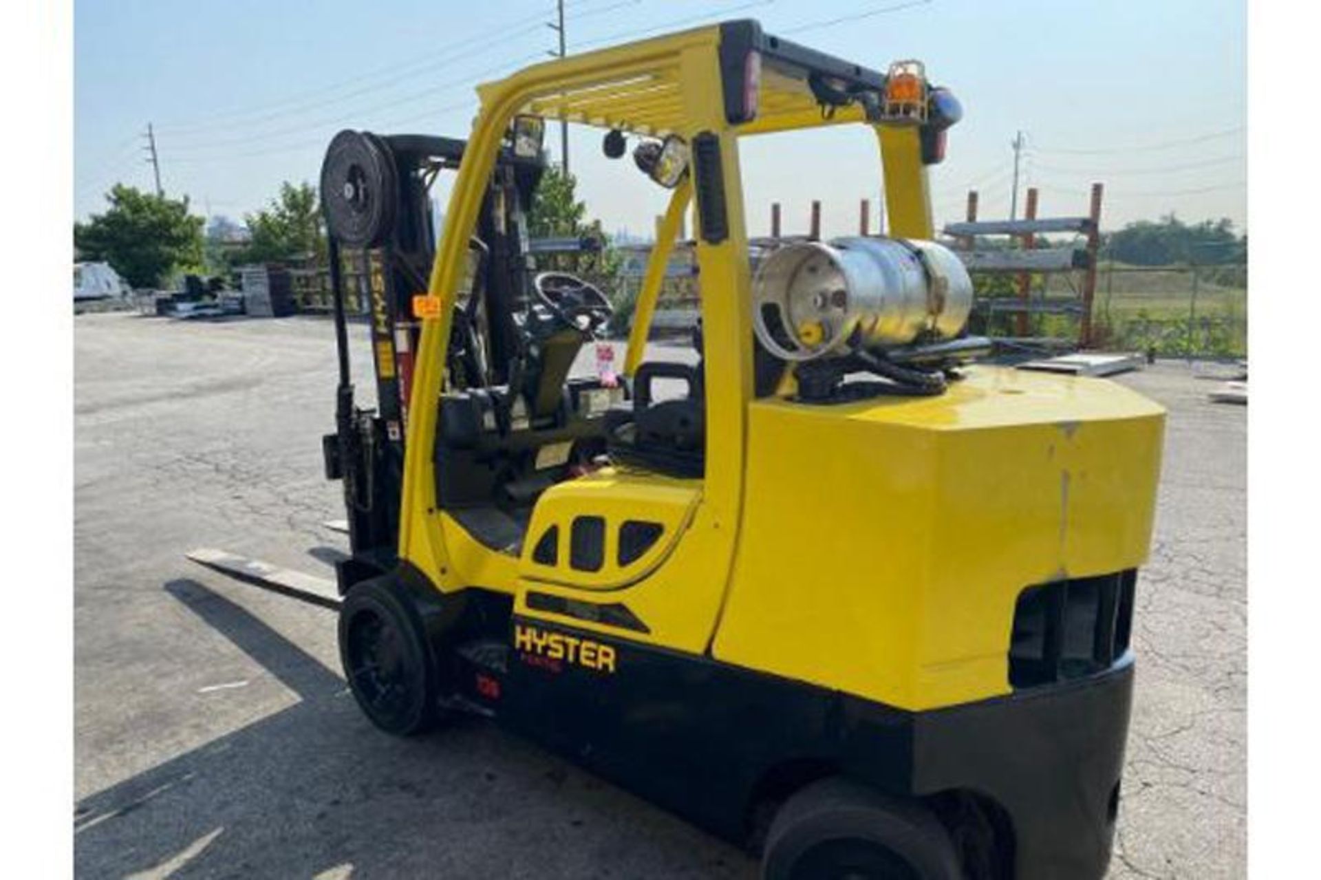 12,000 POUND HYSTER MODEL S120FTPRS FORKLIFT LOW MAST TWO STAGE ...