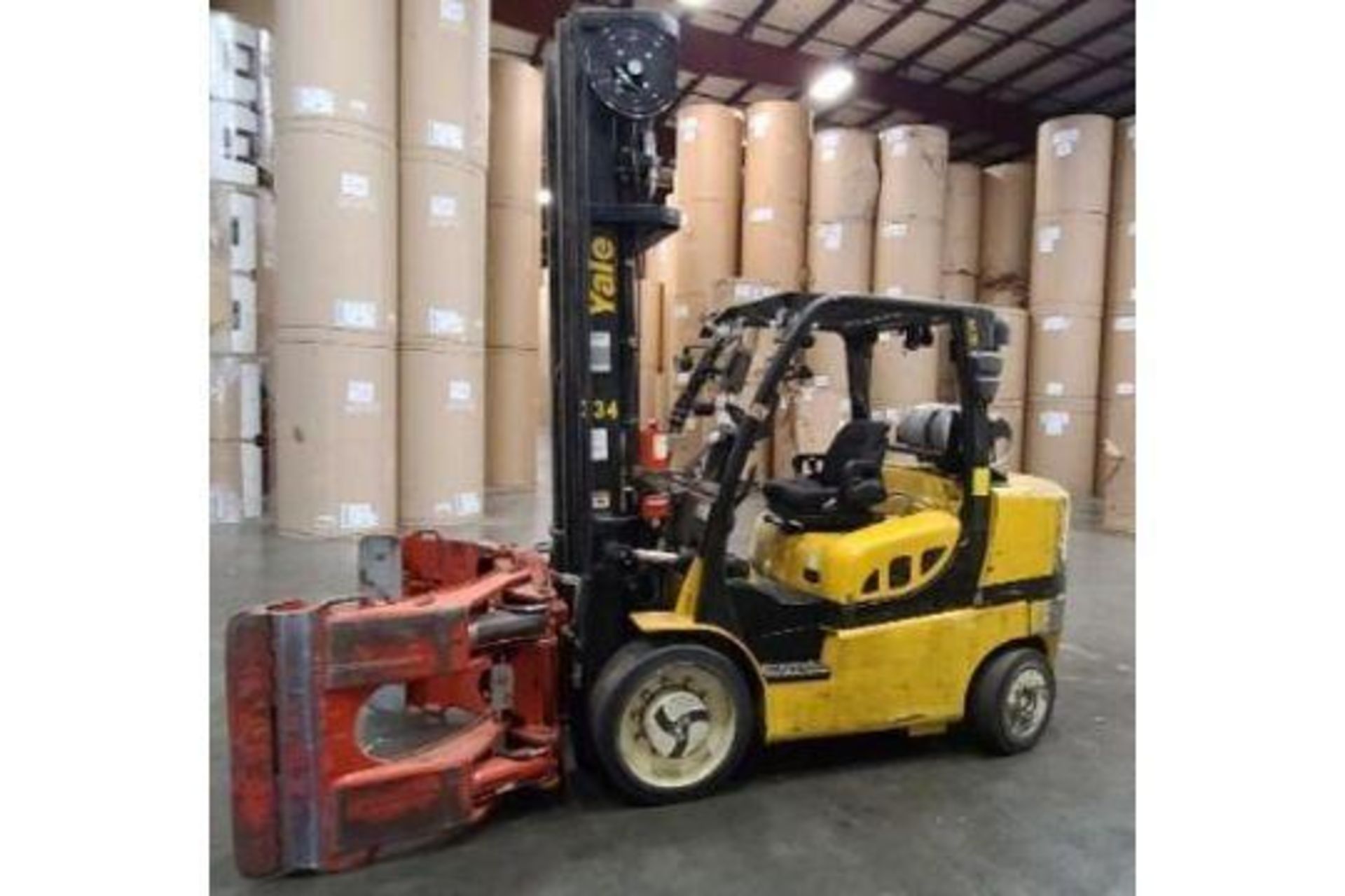15,500 POUND YALE PAPER ROLL SPECIAL SHORT COUNTERWEIGHT FORKLIFT WITH ...