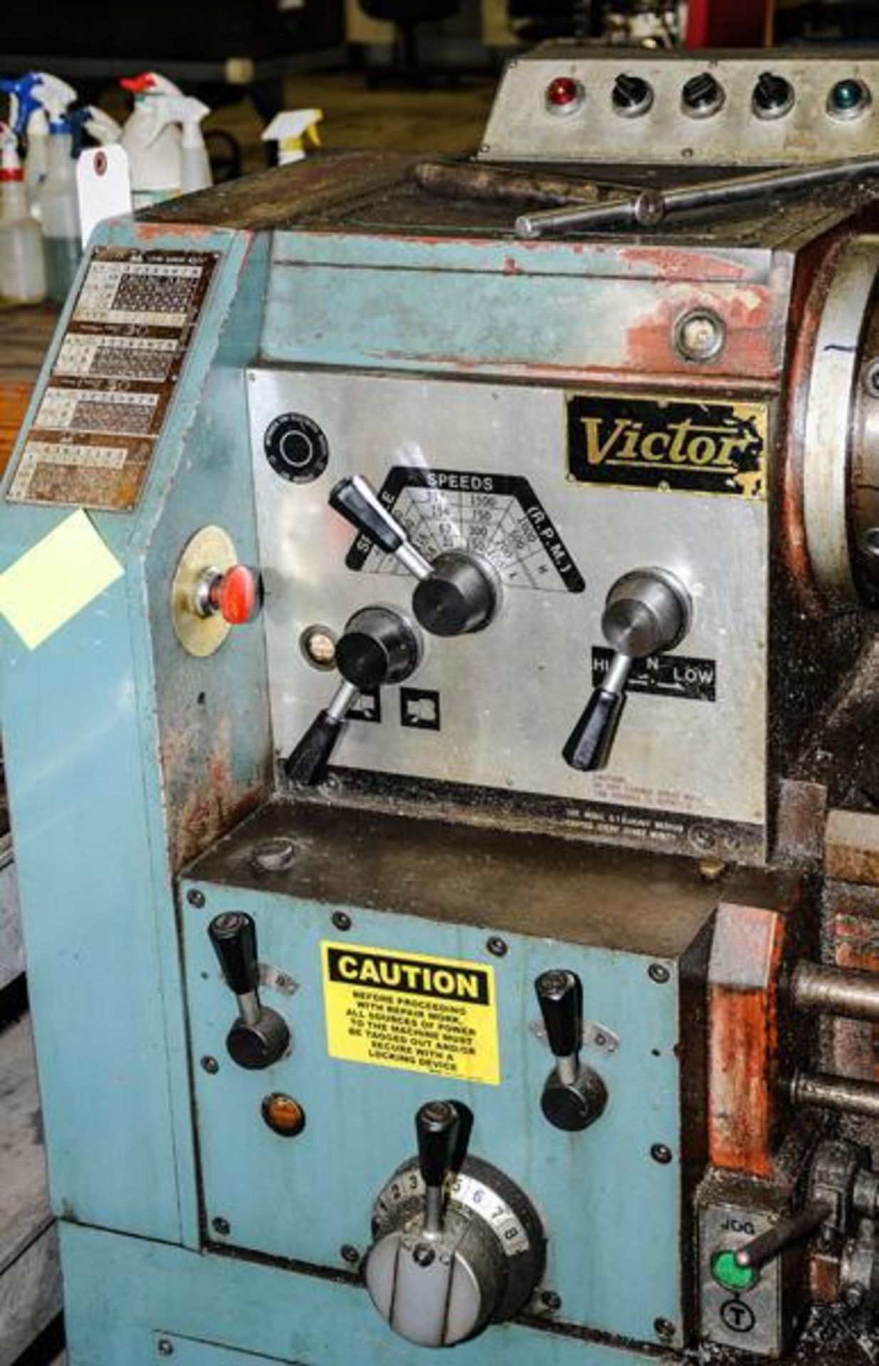 Victor 2040 engine lathe s/n 660219, 10hp, 220v 3ph, 20" swing, 13 ...
