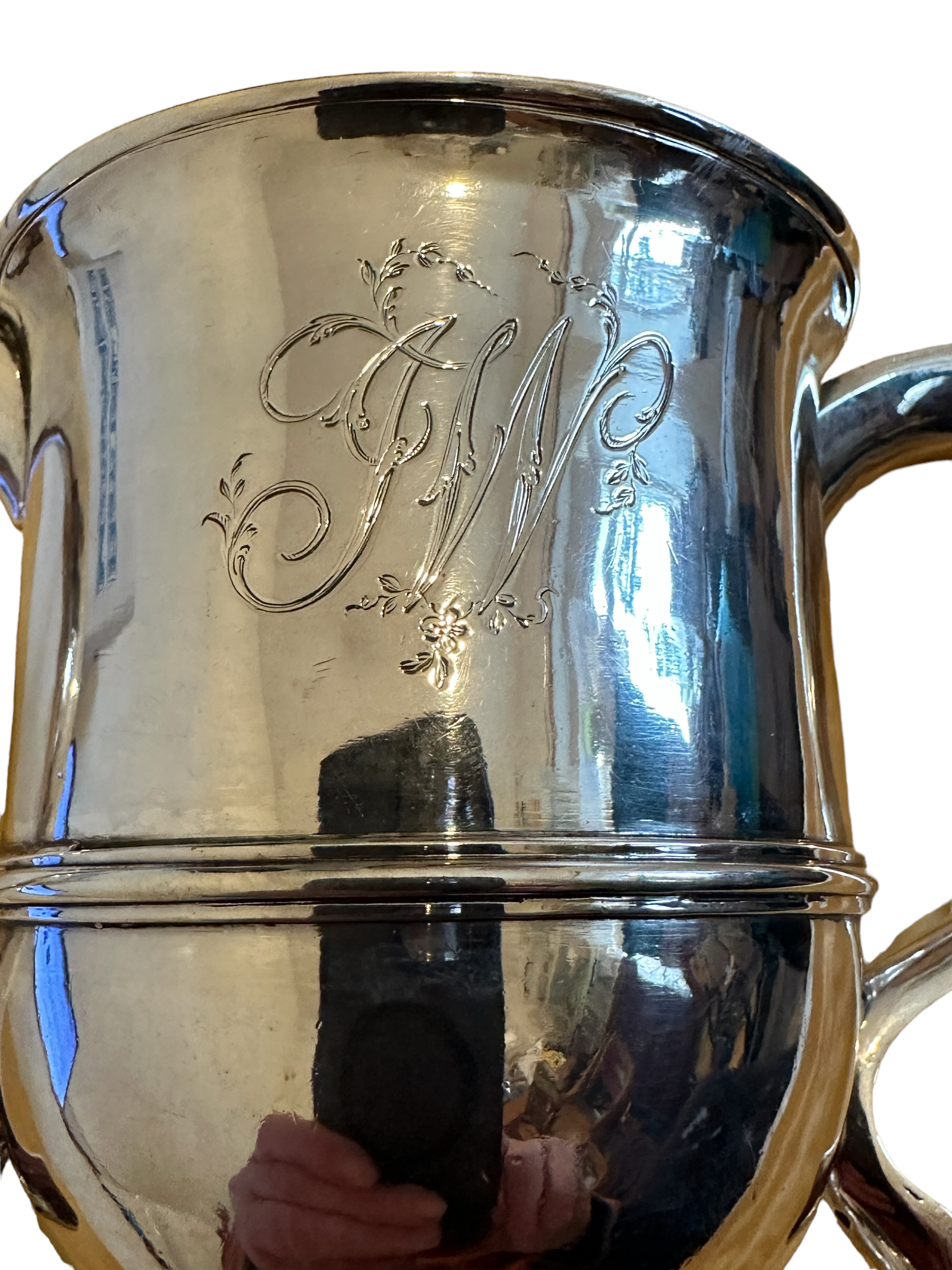 Antique Hester Bateman London Silver 1784? 2 Handled Silver Cup - 5 13/ ...