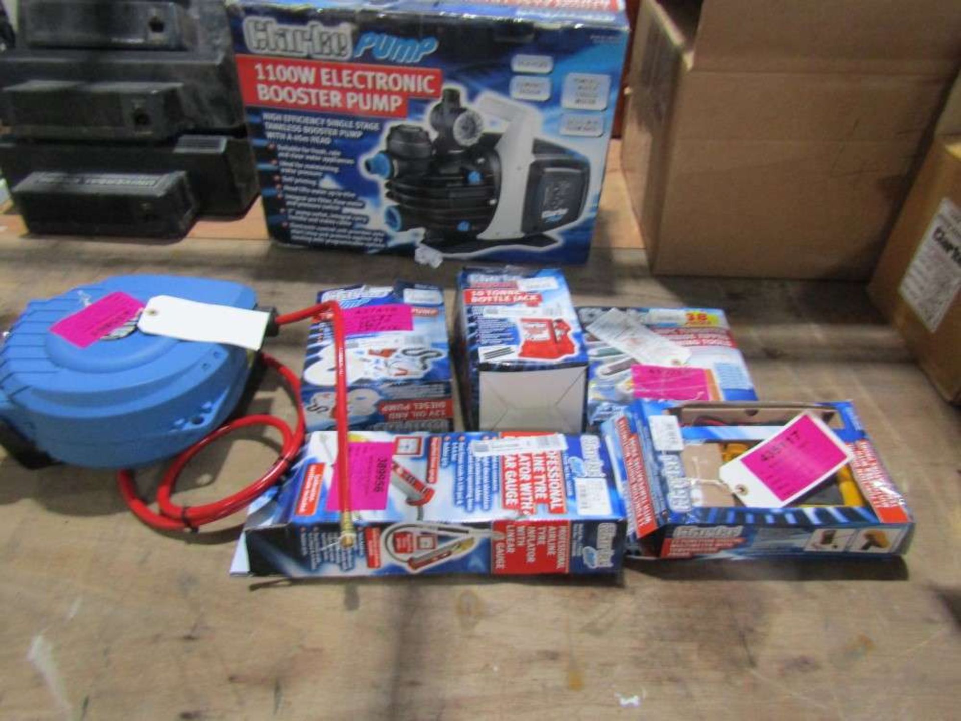 Clarke Linear Tyre Inflator, Retractable Air Ho