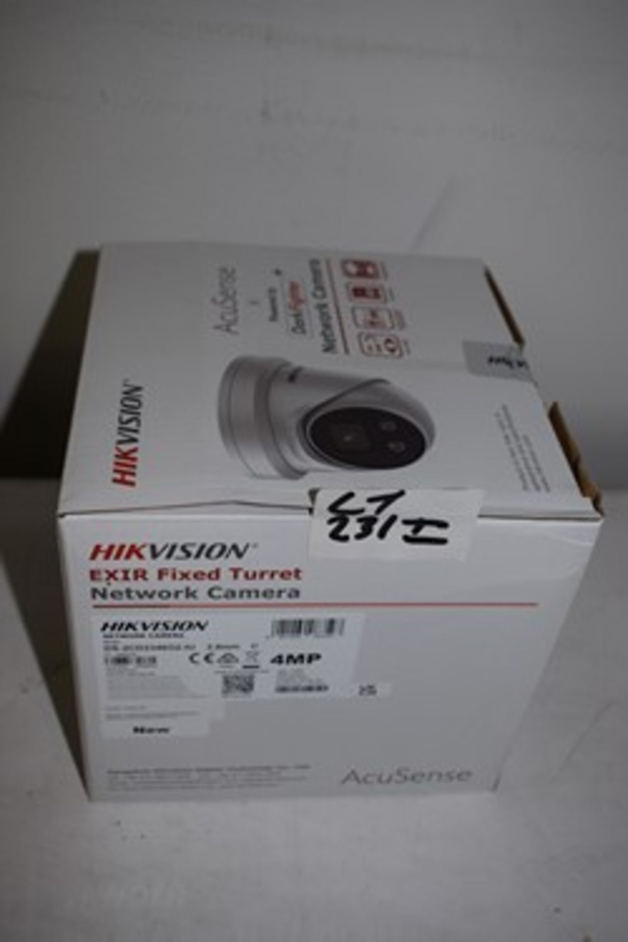 1 x Hikvision Exir fixed turret network 4MP camera, model: DS-2CD2346G2 ...
