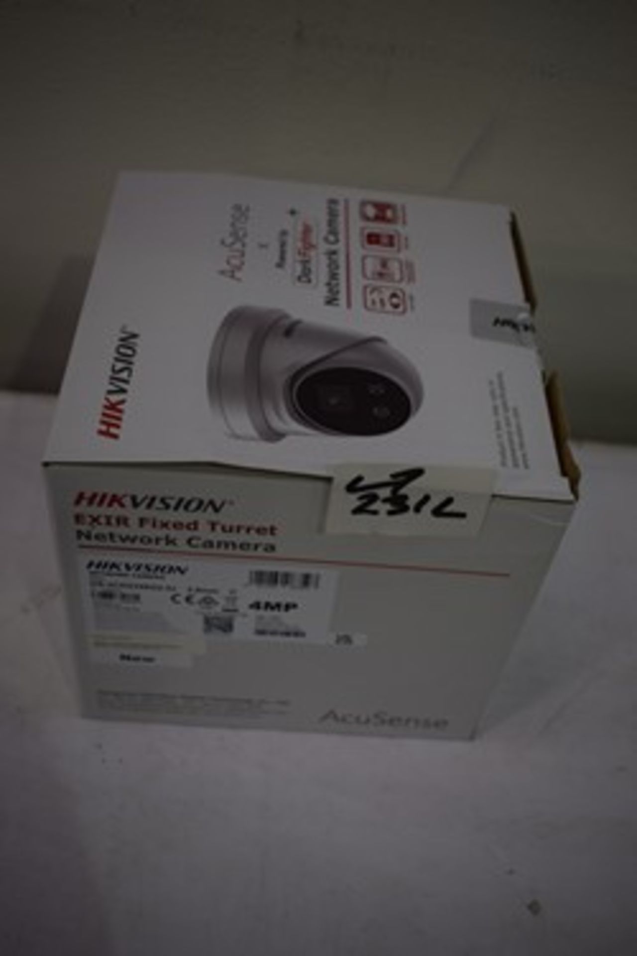 1 x Hikvision Exir fixed turret network 4MP camera, model: DS-2CD2346G2 ...