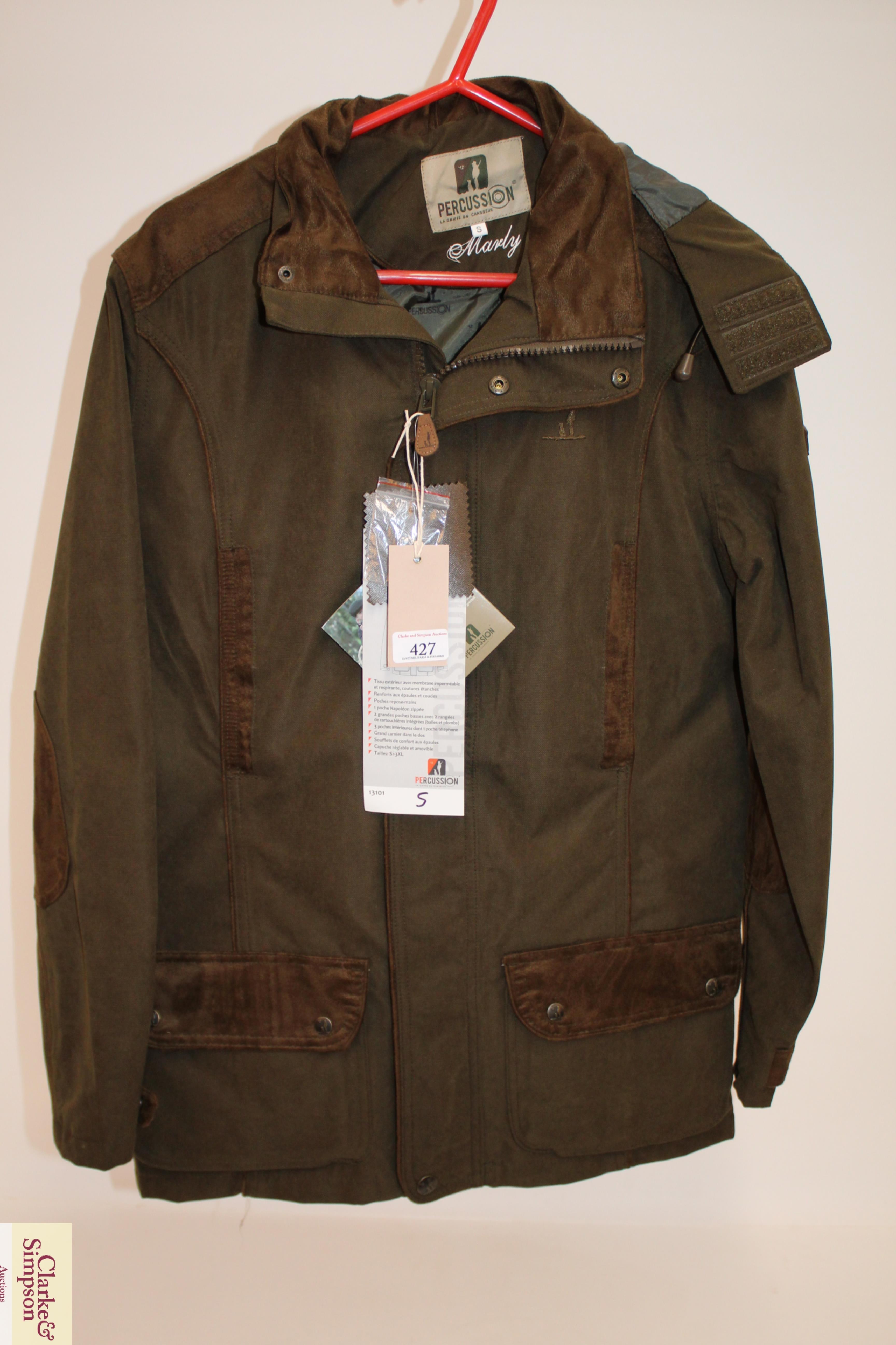 A Percussion "Marly" waterproof and breathable hunting jacket (size S ...