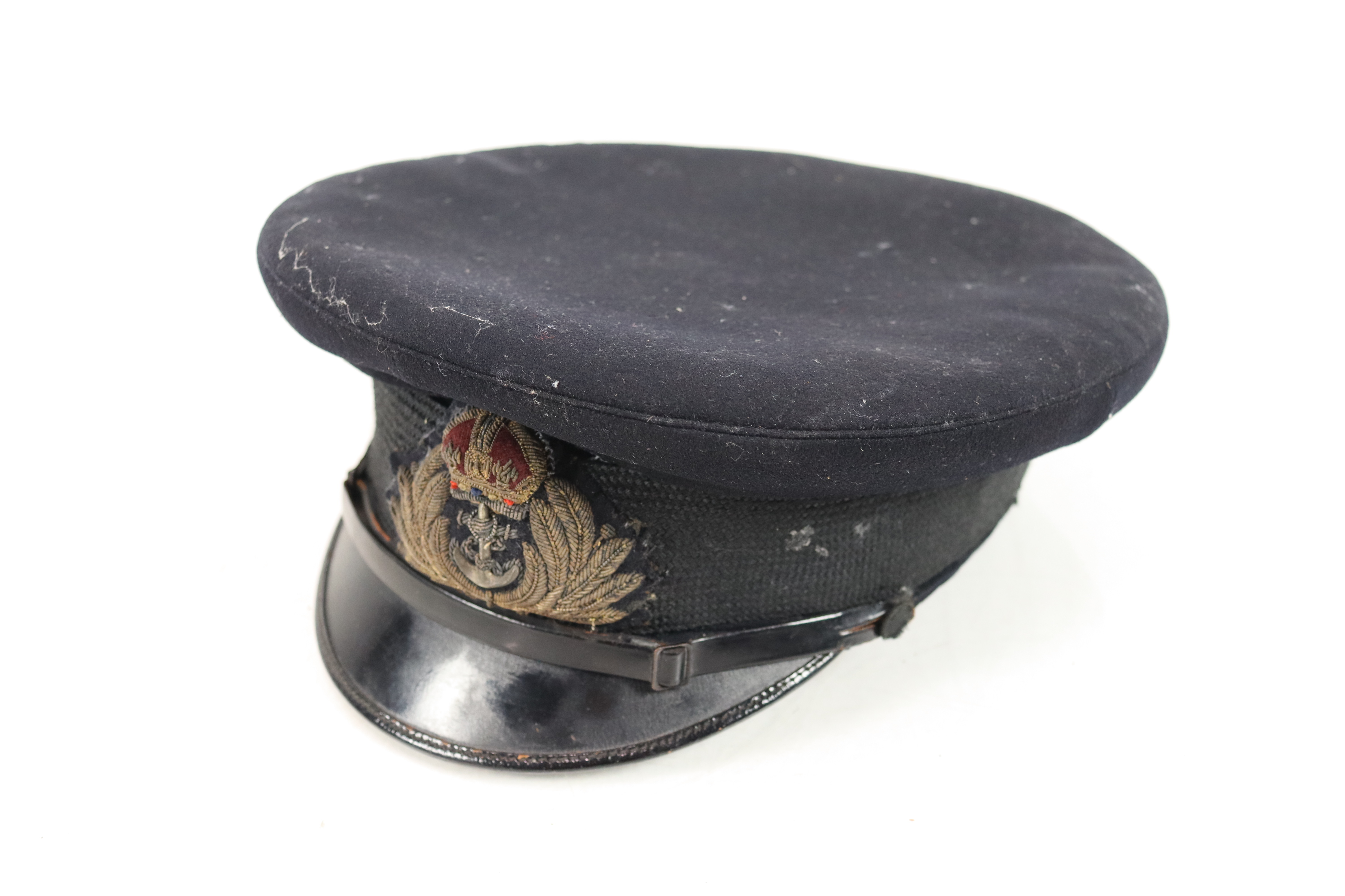 Two Royal Navy Officers peaked caps AF