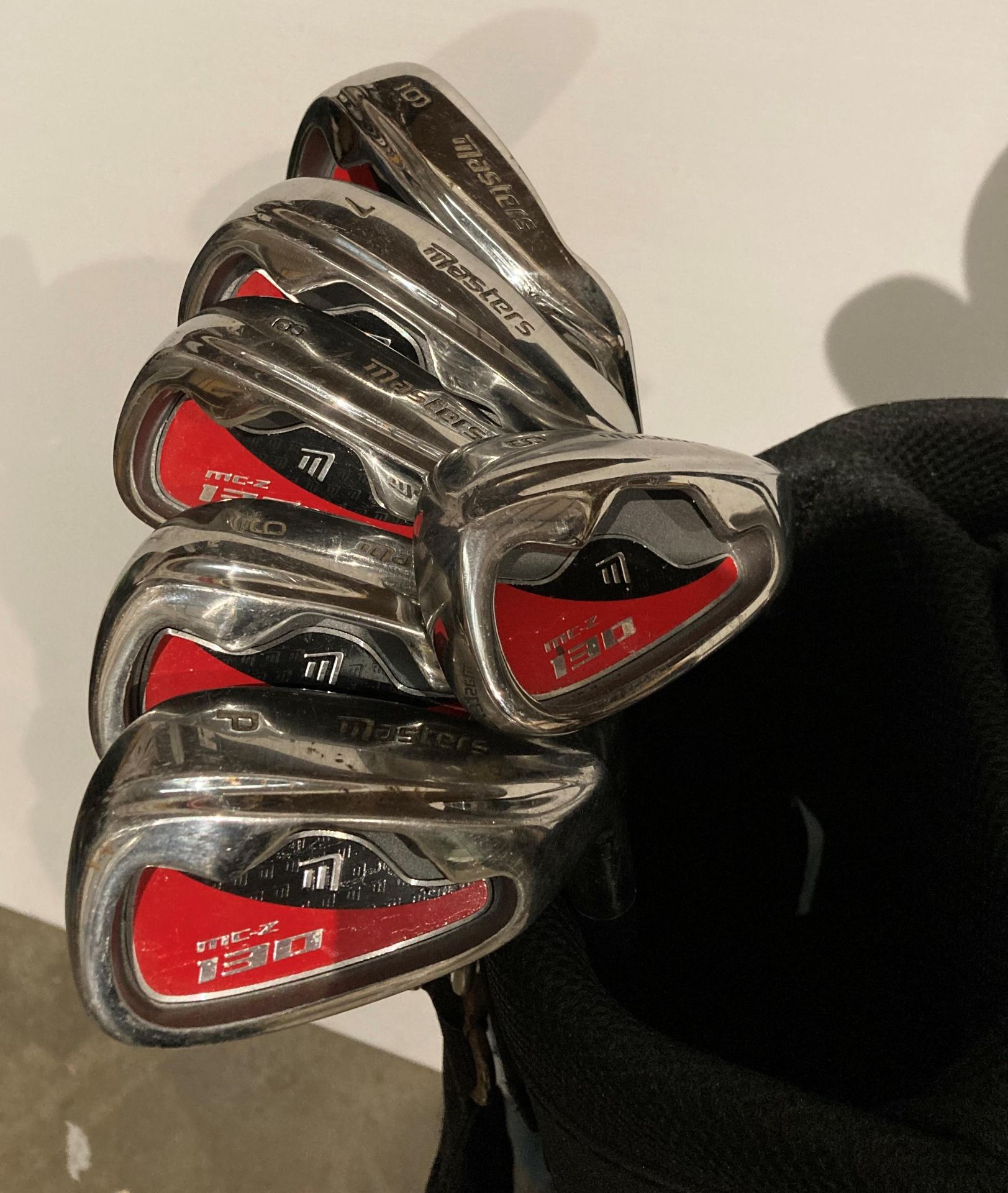 Wilson golf bag complete with twelve golf clubs, 6 Masters irons ...