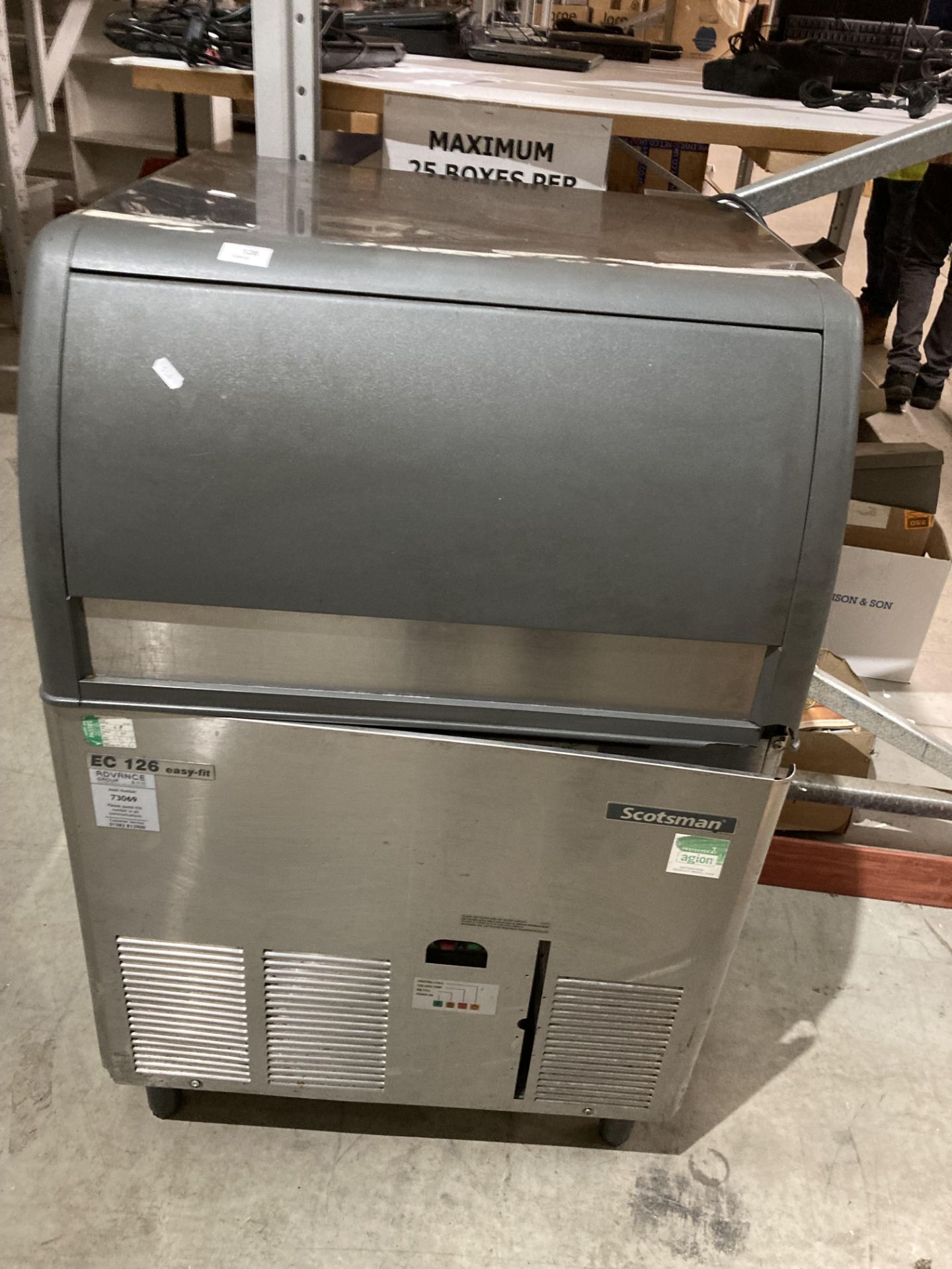 Scotsman EC 126 easy-fill stainless steel ice making machine 240v (not ...