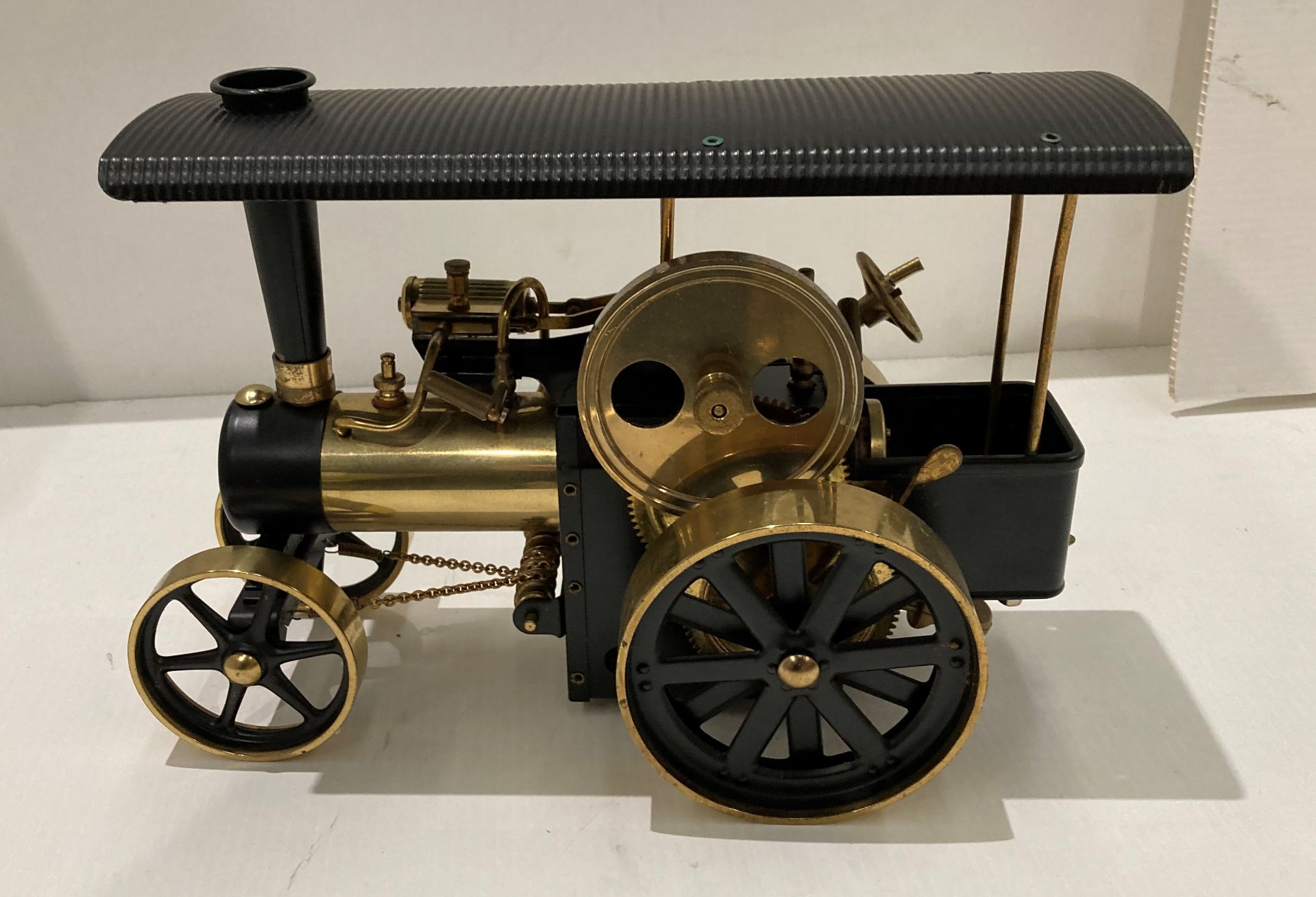 Wilesco steam roller traction engine D40 black and gold in box ...
