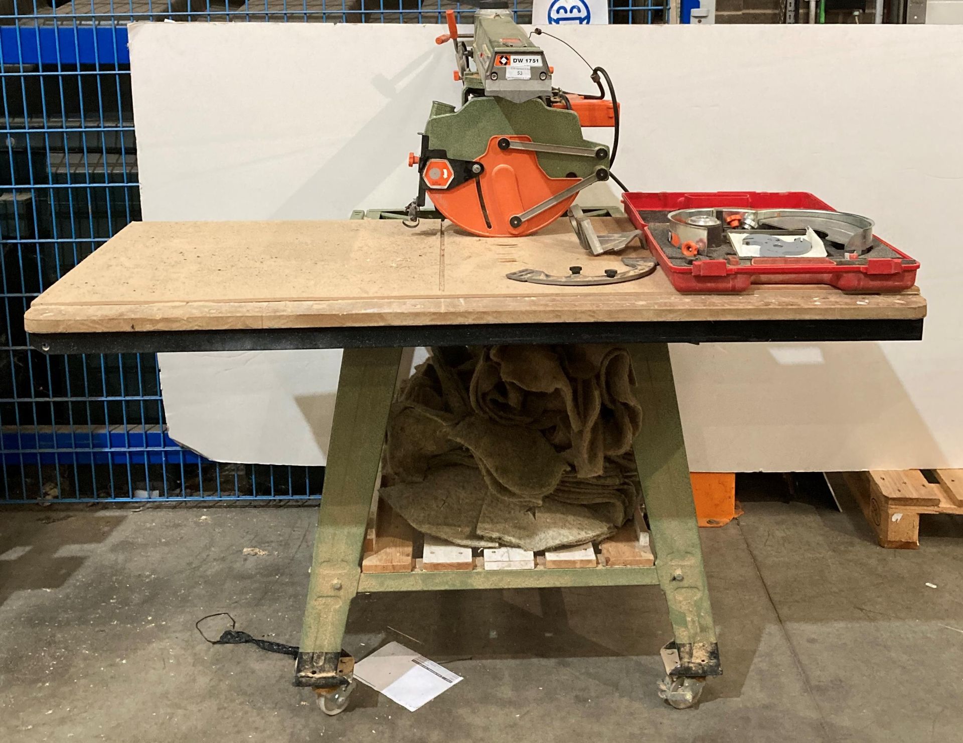 DeWalt pull-over power shop saw with boxed sanding attachment (single ...