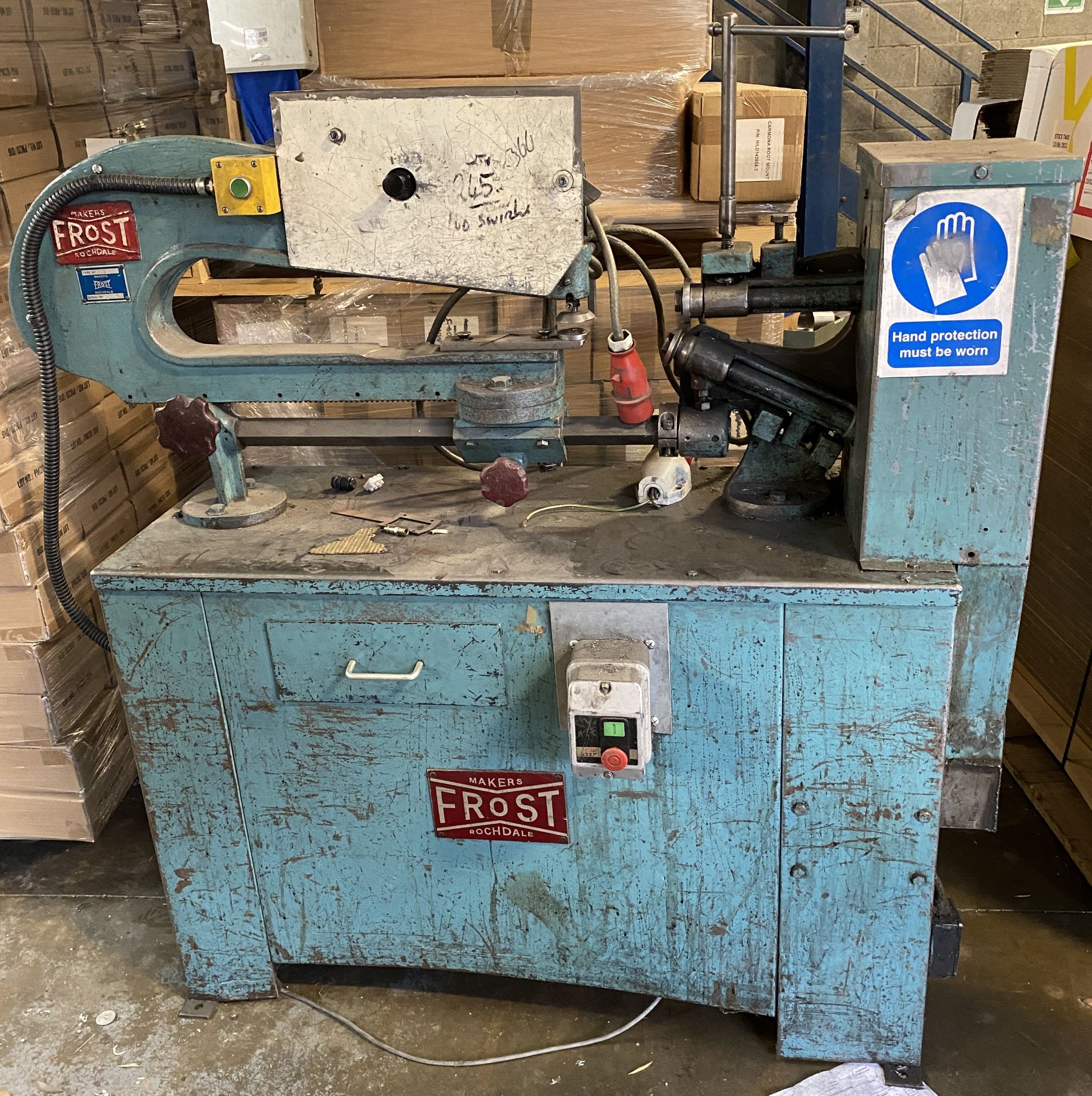 Frost Type 399 Power Circle Cutter sn.3207. 3 phase. Further ...