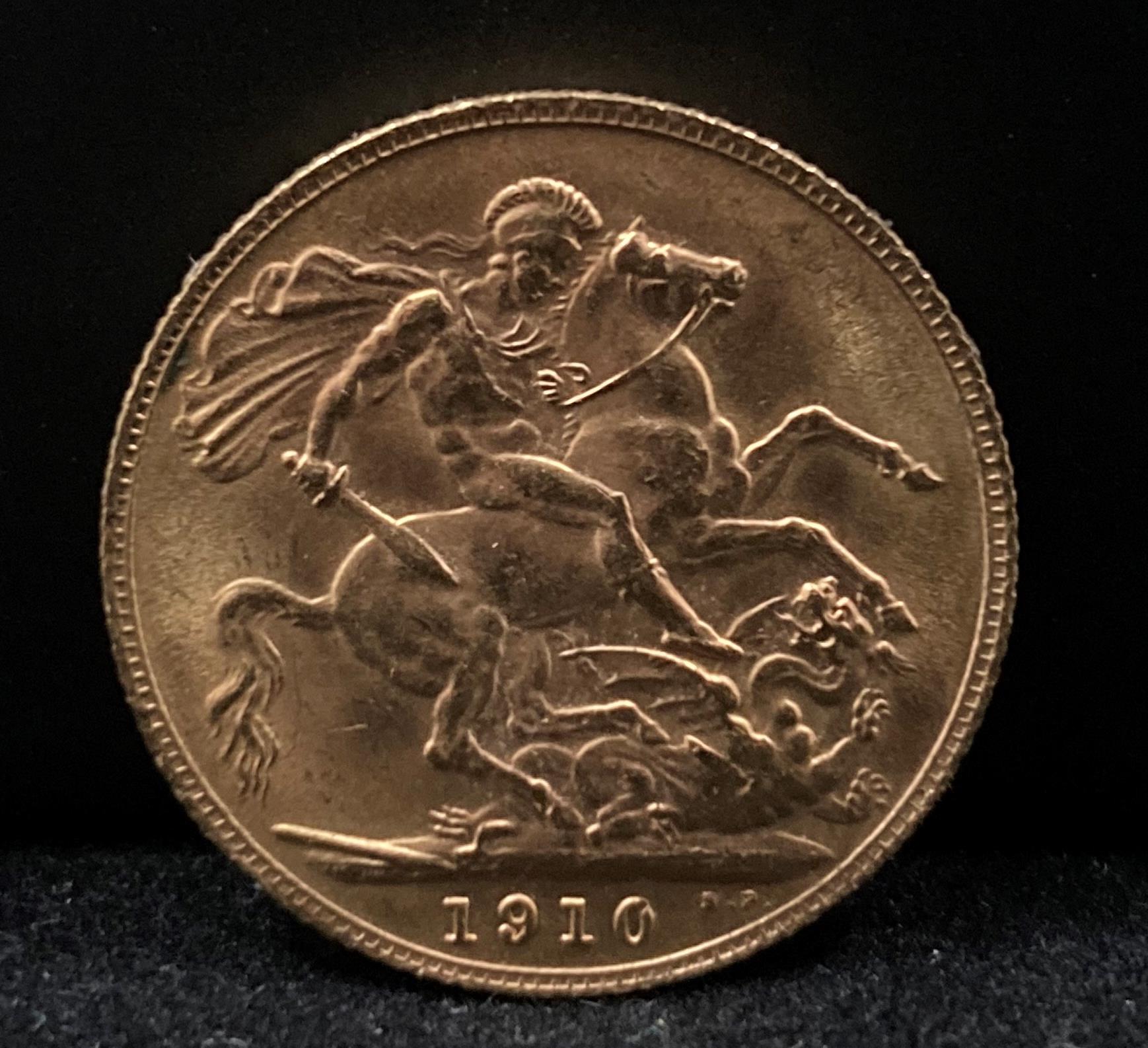 1910 Edward VII gold sovereign, approximate weight 8g (Saleroom ...