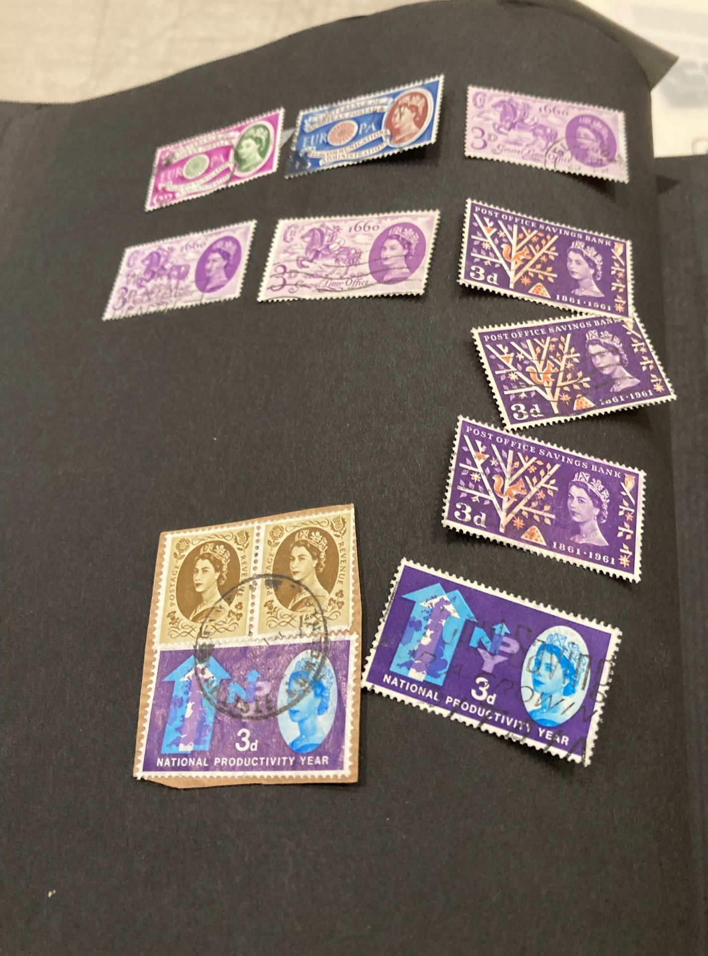 Seven stamp albums and contents - GB stamps, pre and post decimal ...